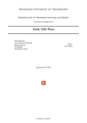 T02P.pass task - pass task - Task 2 – Pass Submission Student Number: Md Nahid Tanjum Student ...