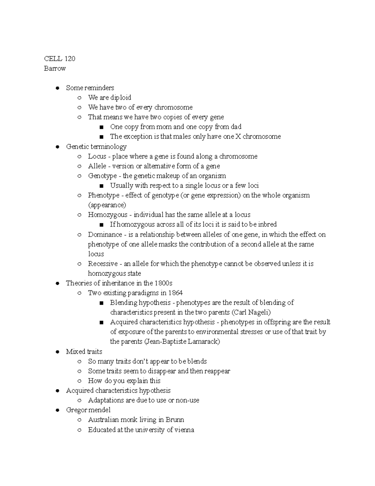 CELL 3 22 - Barrow CELL 120 notes 3/22/23 - CELL 120 Barrow Some ...