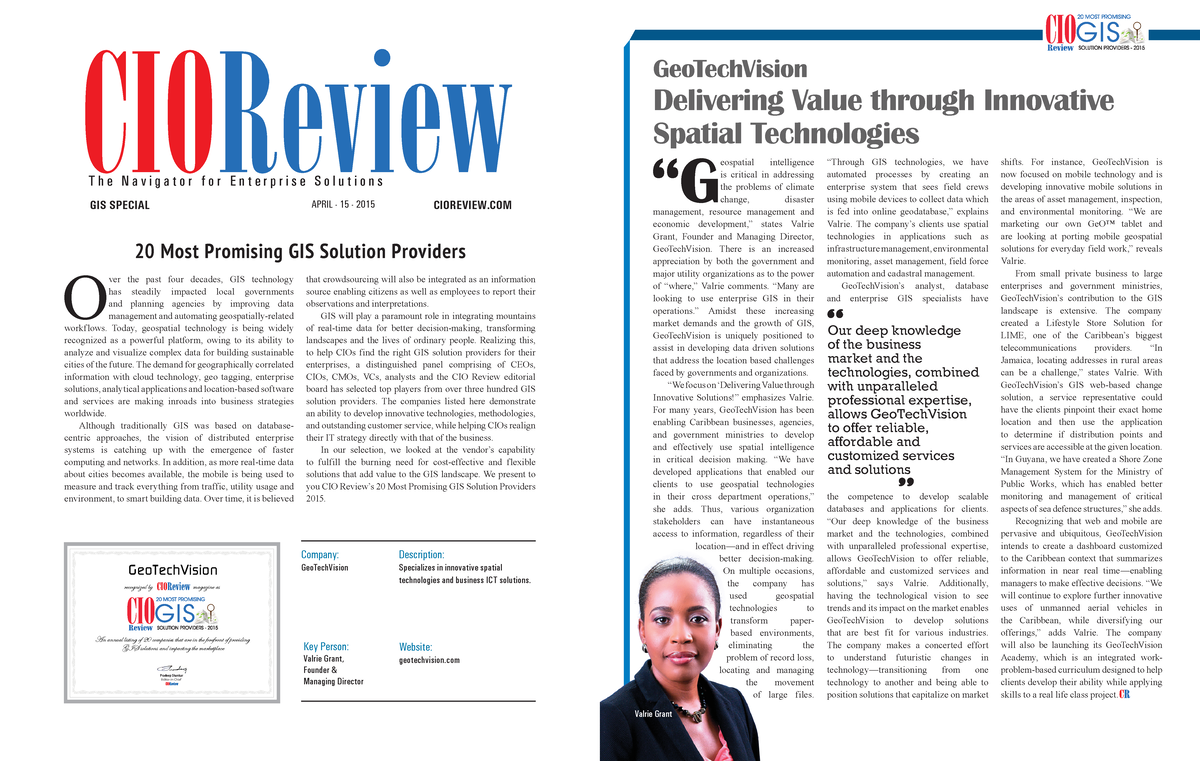Geotech Vision (1)1 - Lecture notes 1 - CIOReview| 20 | JULY 2014 ...