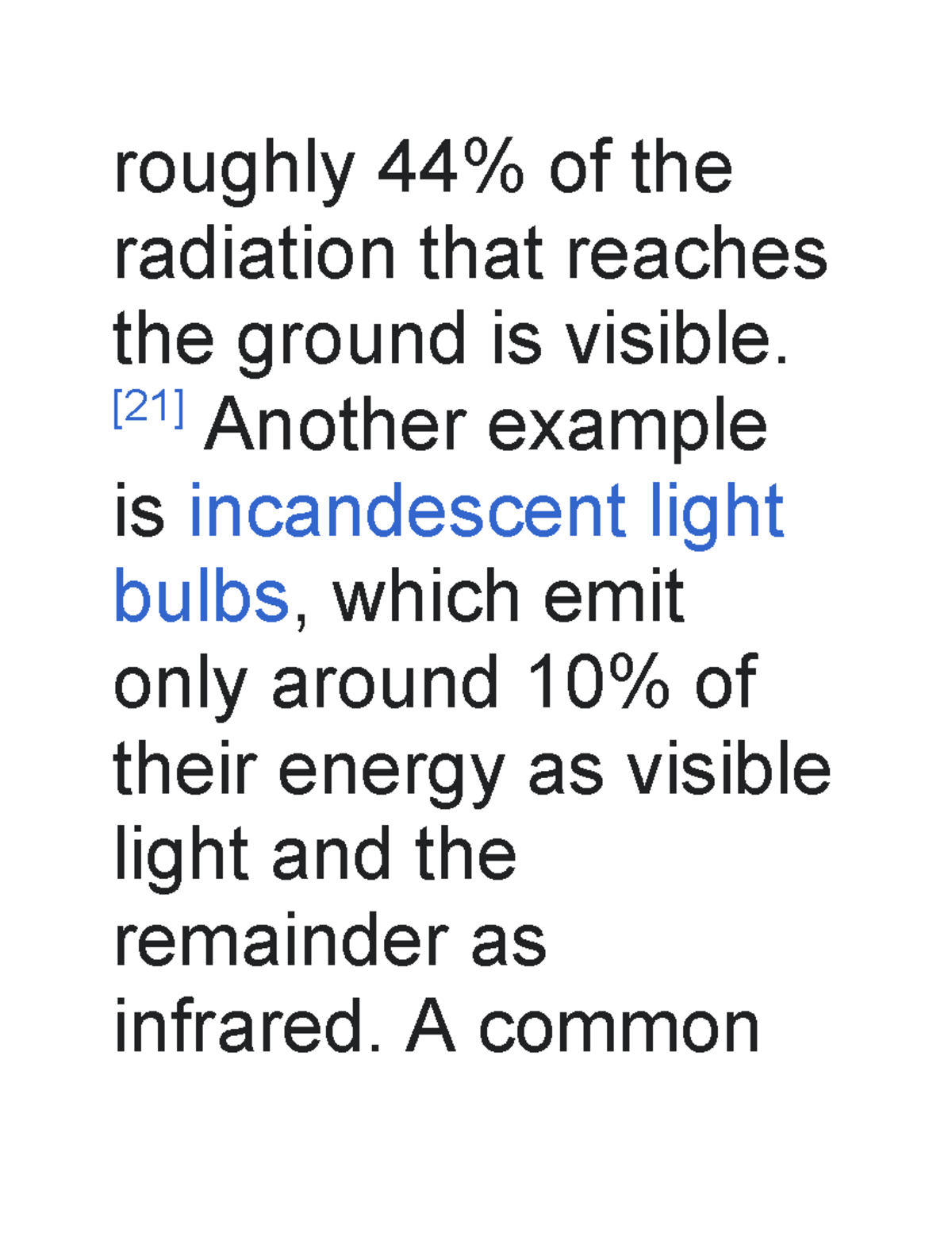 Black-body spectrum - psychotheray - roughly 44% of the radiation that ...