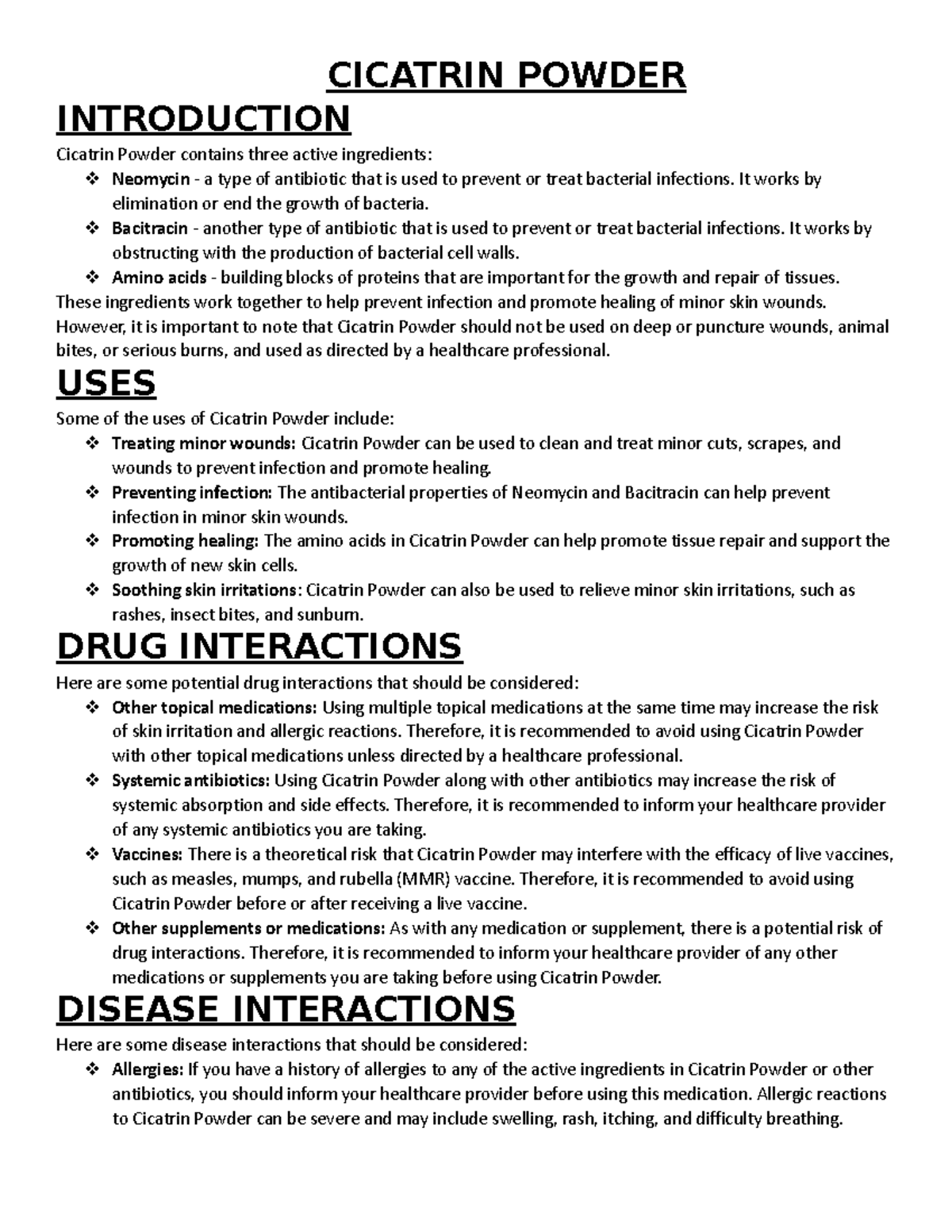 Cicatrin Powder - Medications are basic part of our life so, we should ...