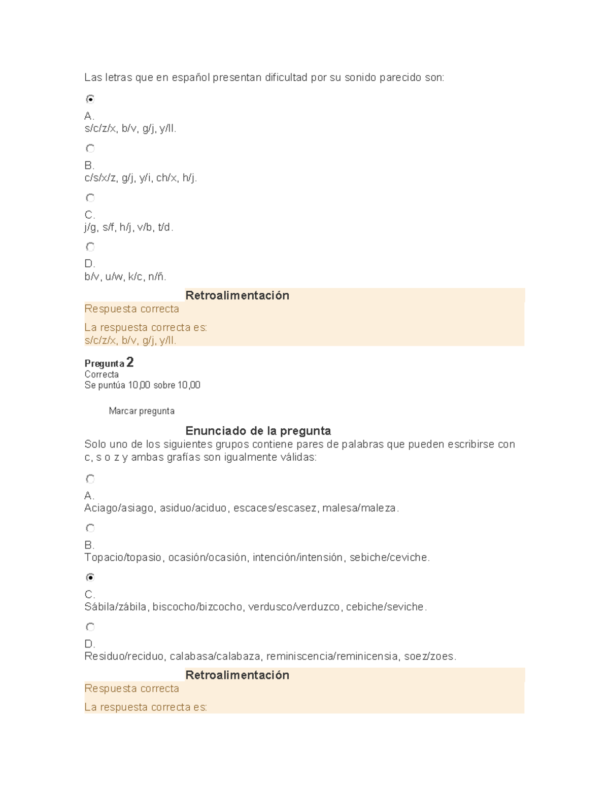Examen modulo #1 - MATEMATICAS - Las letras que en español presentan dificultad por su sonido ...