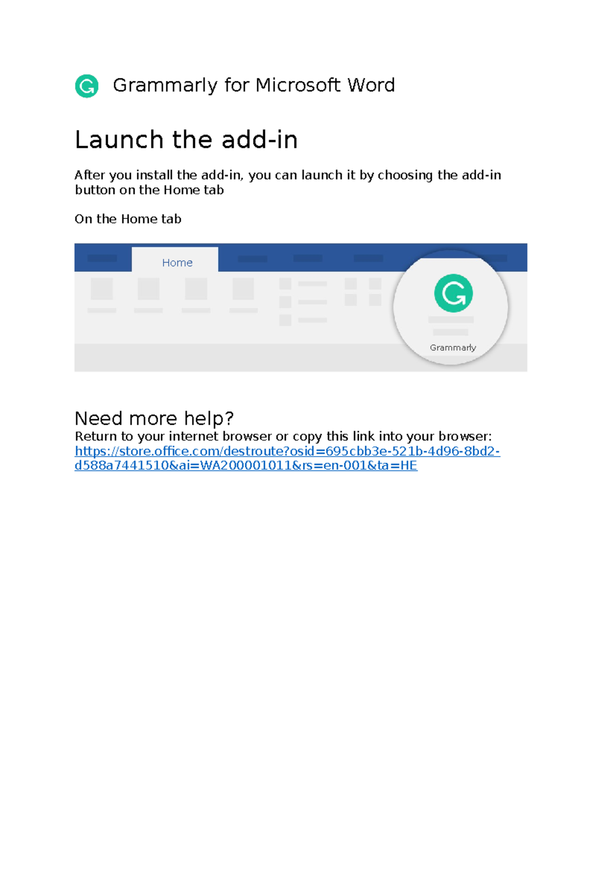 Dokument - test - MM2001 - Grammarly for Microsoft Word Launch the add ...