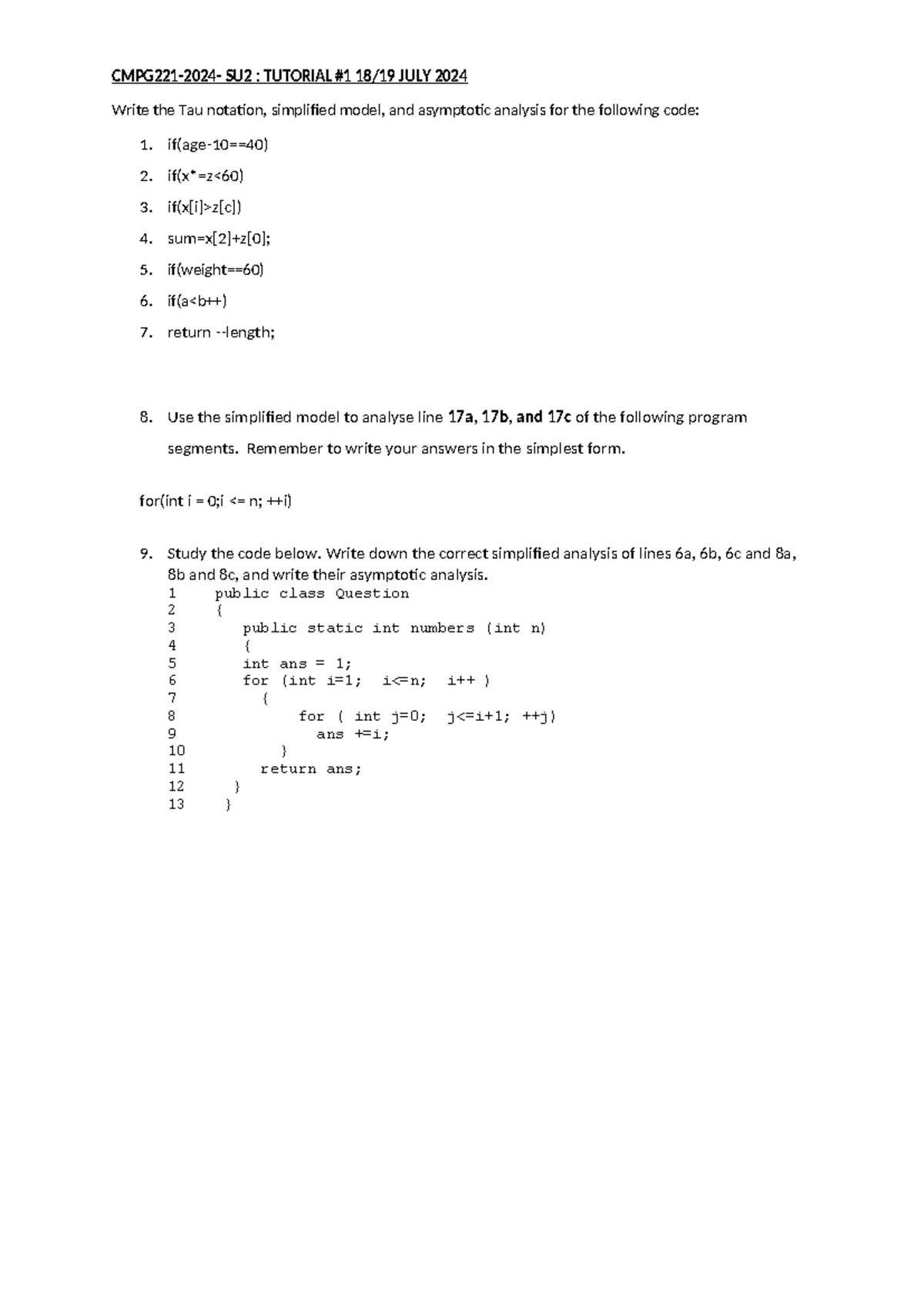 Tutorial Of Big Notation Simplified Model And Asymptotic Analysis Cmpg221 2024 Su2