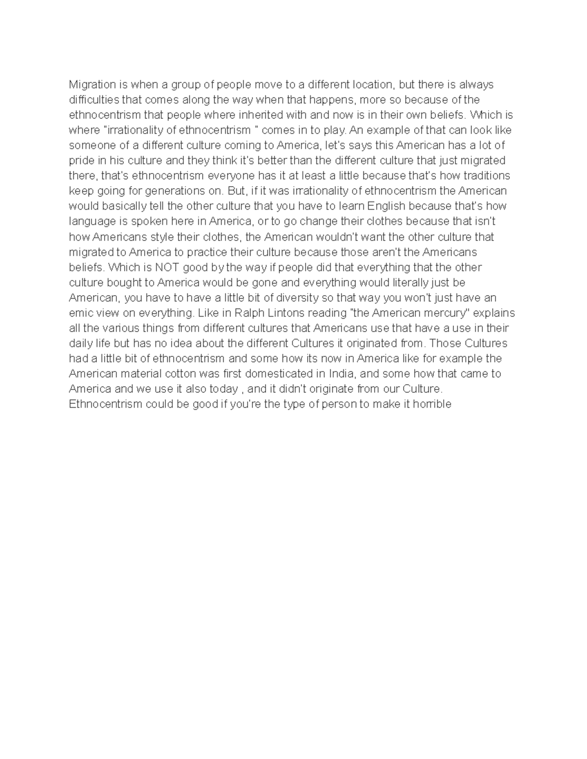 Anth 3101 #16 - M4 Discussion: Migration, Cultural Grouping and ...