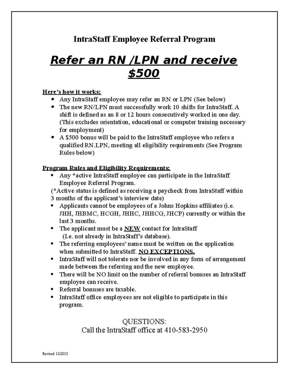 Employee referral program 11 13 notes and graphs - IntraStaff Employee ...