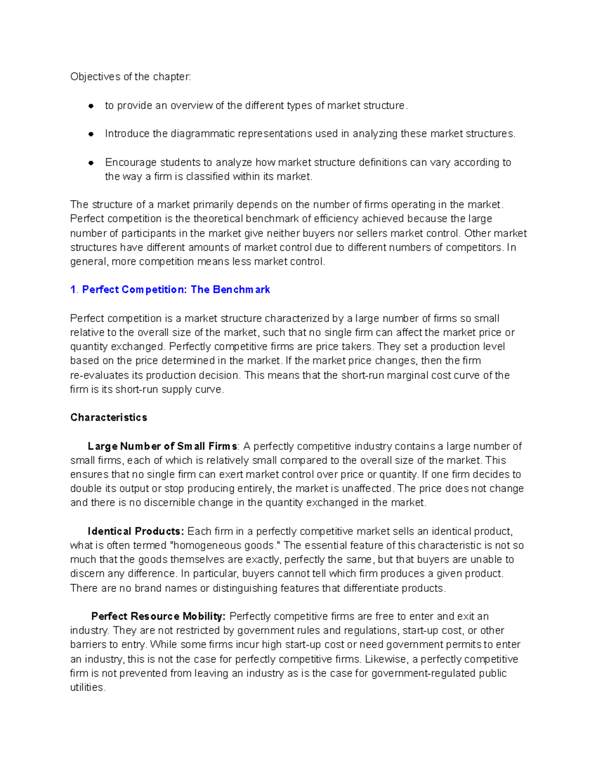 Market structure - Introduce the diagrammatic representations used in ...