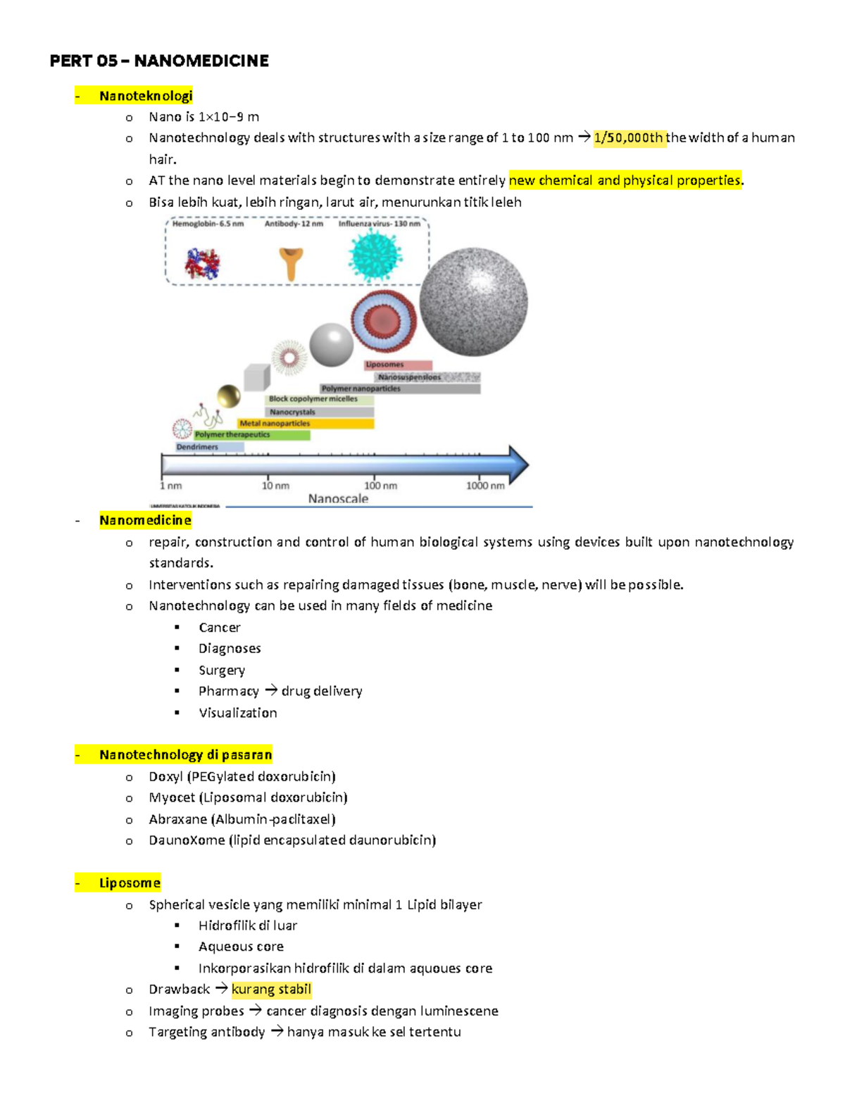 Nanomedicine - Nanoteknologi o Nano is 1×10−9 m o Nanotechnology deals ...