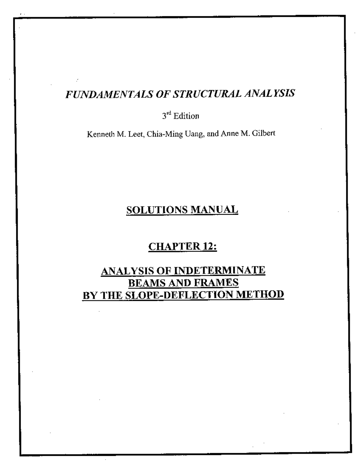 Slop diflection - civil engineering (eng2209) - Edit - FUNDAMENTALS OF ...