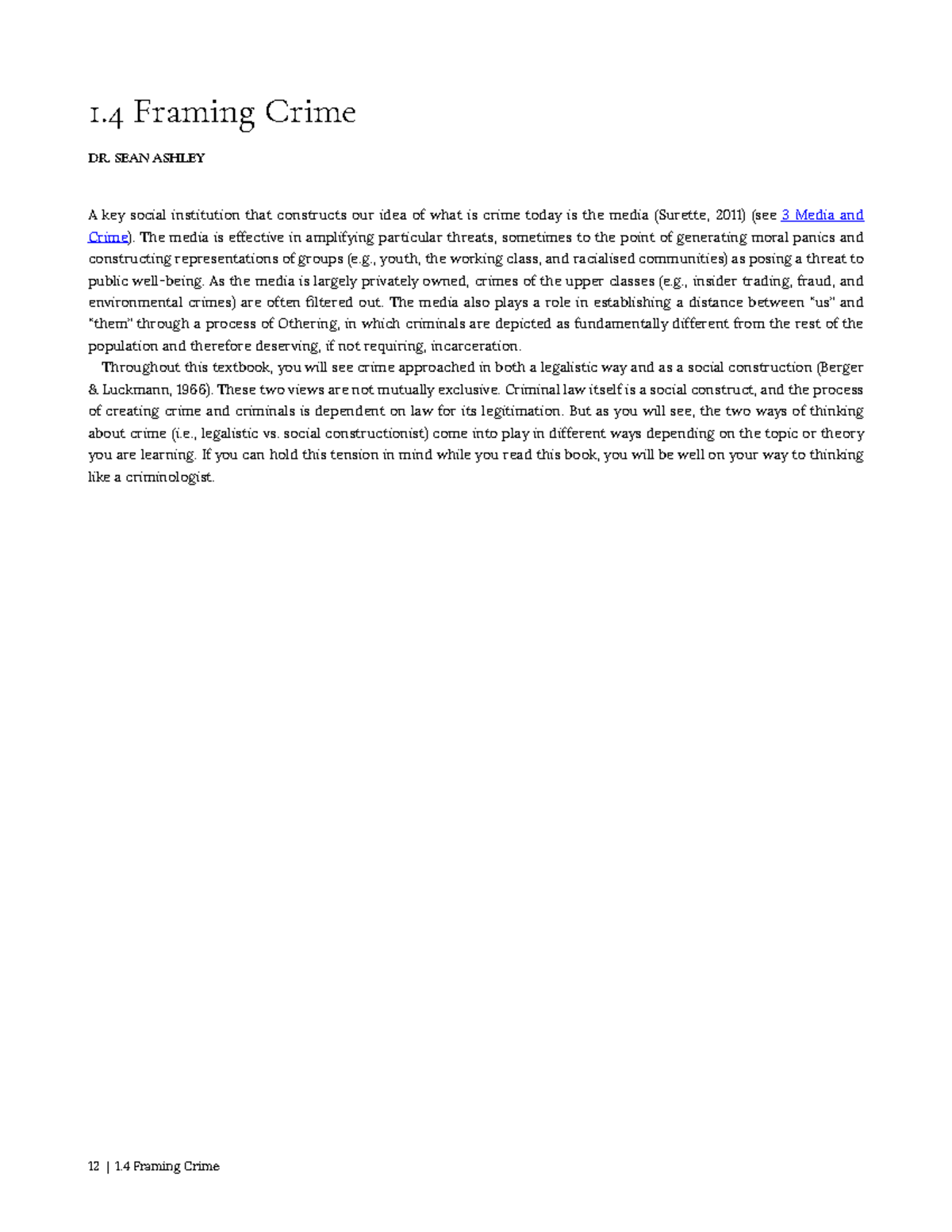 Introduction to Criminology Chapter 1 What is Crimep 8 - 1 Framing ...