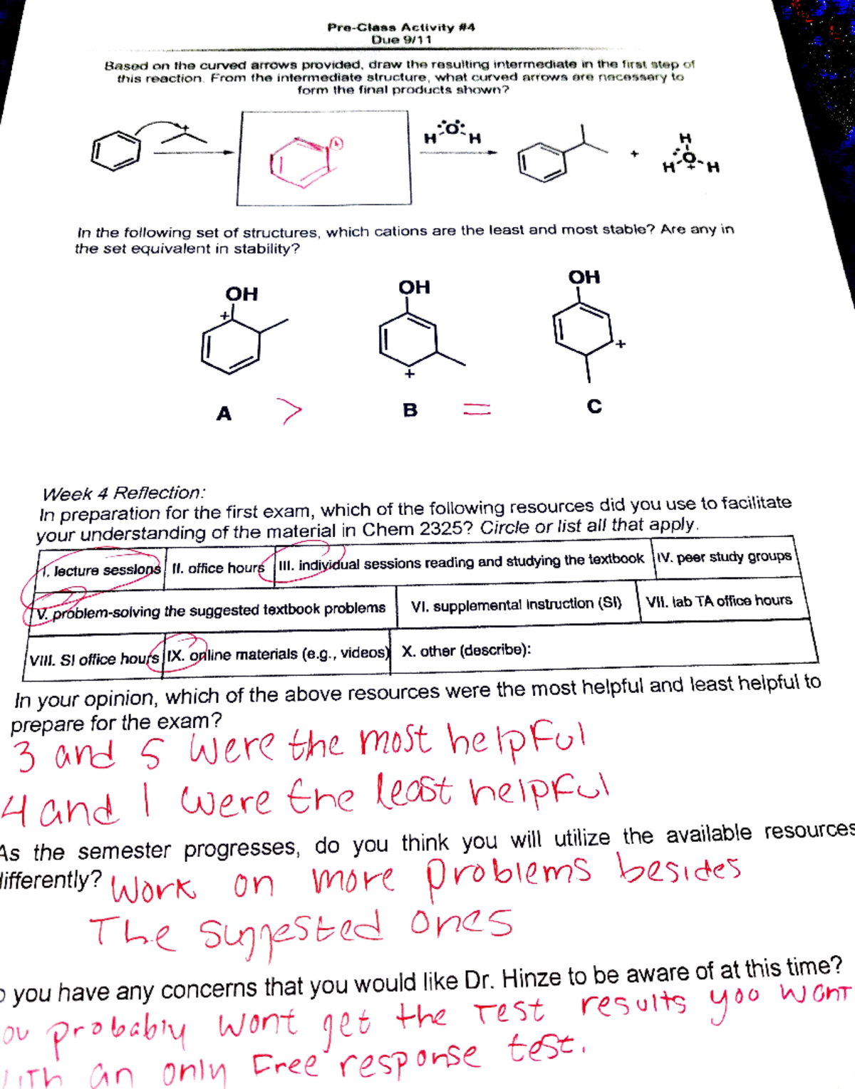Ochem pca 4 - organic chemistry 4 pca useful for hw help and test ...
