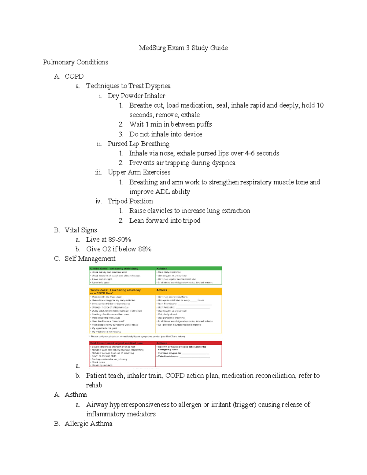 Med surg exam 3 review - Summary Nursing Management Of Adult With Acute ...