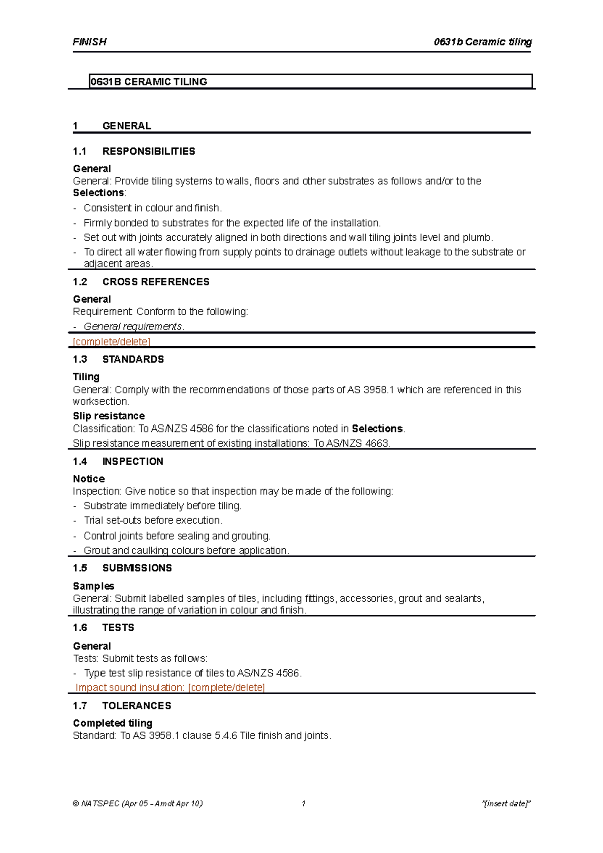 0631b Ceramic tiling - lecture note for residental building - 0631B ...