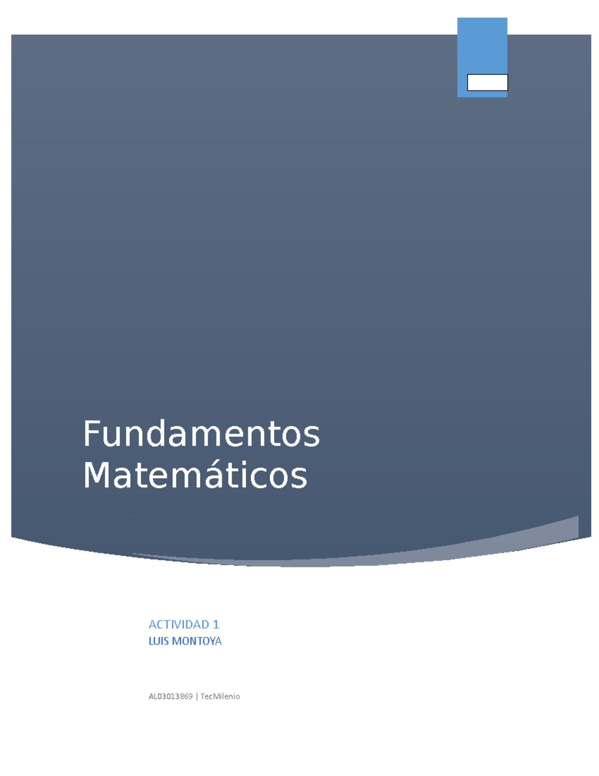 Actividad 1 Fundamentos matematicos - Fundamentos Matemáticos ...