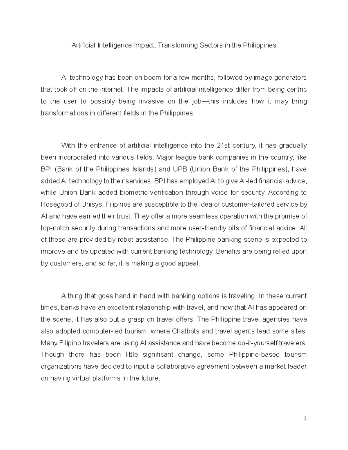 Artificial Intelligence Impact The Impacts Of Artificial Intelligence