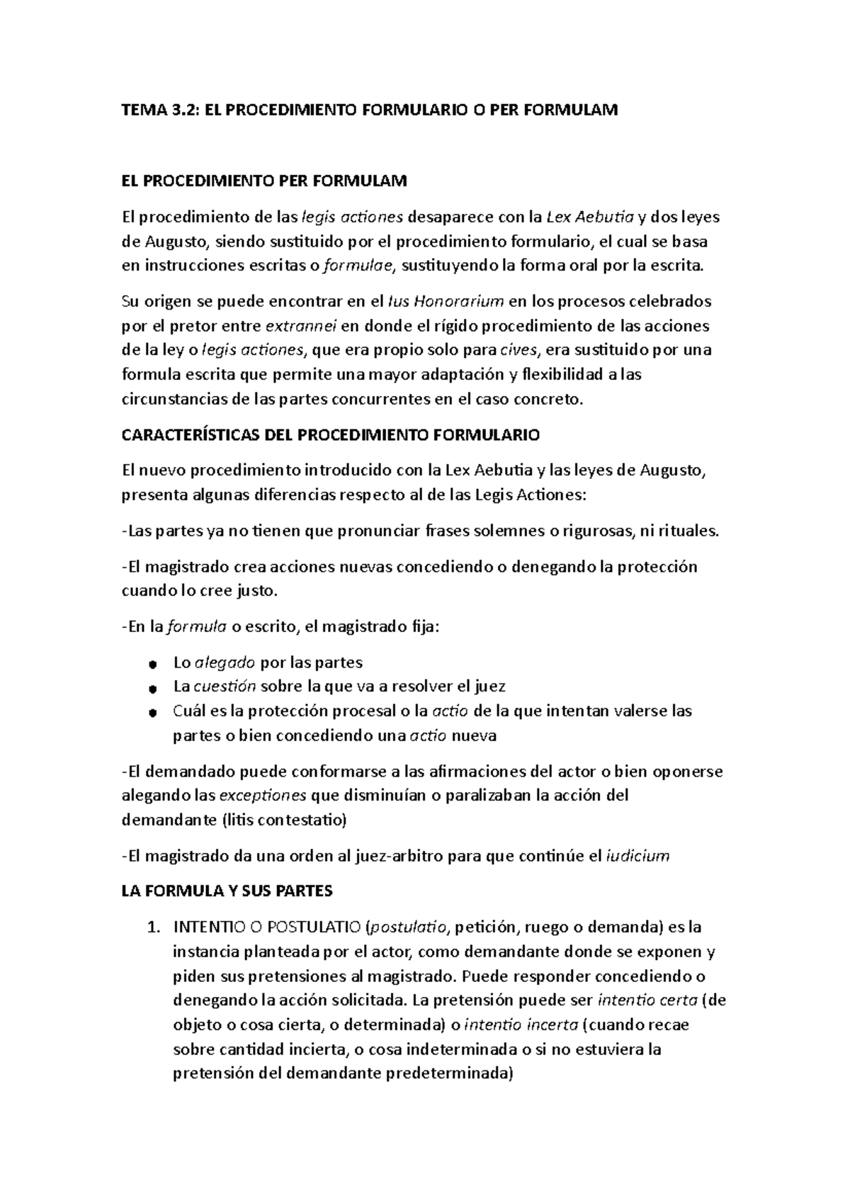 TEMA 3 - Apuntes 3.2 derecho romano ugr - TEMA 3: EL PROCEDIMIENTO ...