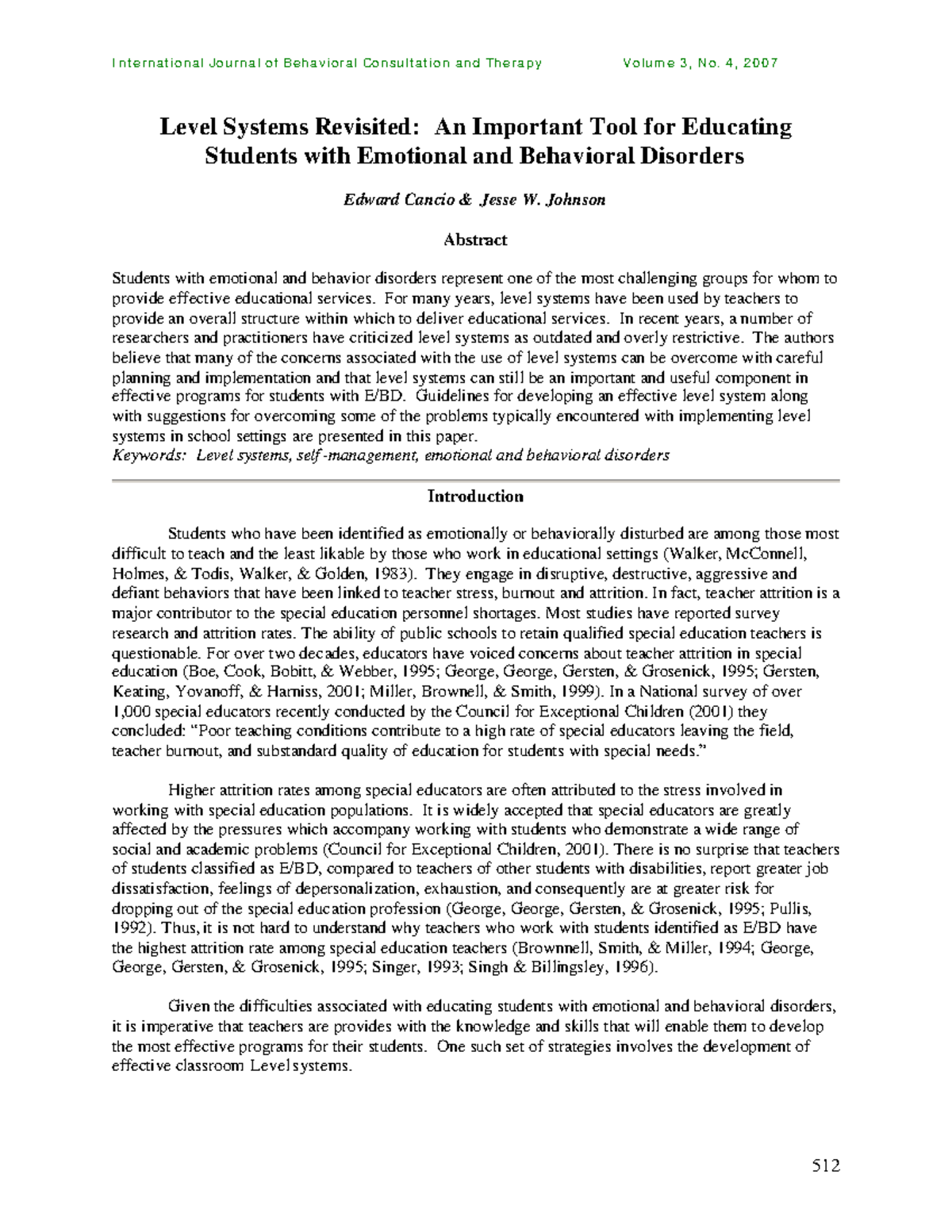Behvioral Level System - Level Systems Revisited: An Important Tool for ...