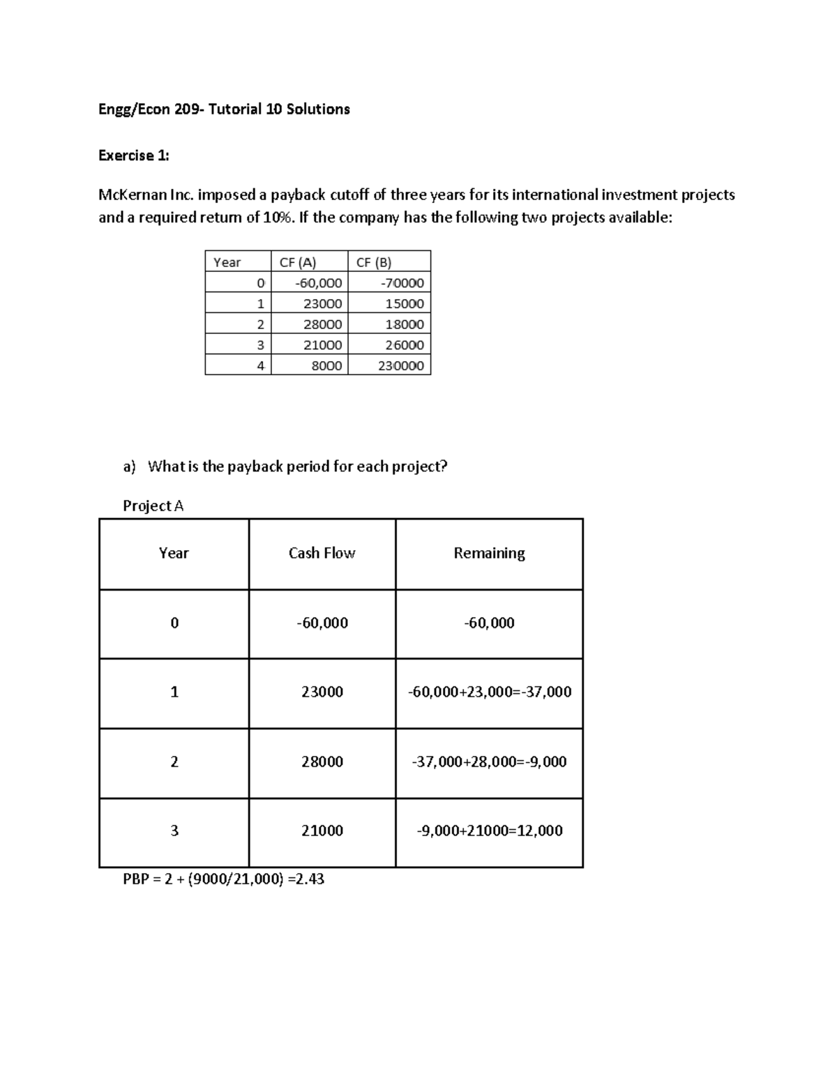 Tutorial 10 - Solutions and problems - ECON 209 - UCalgary - Studocu