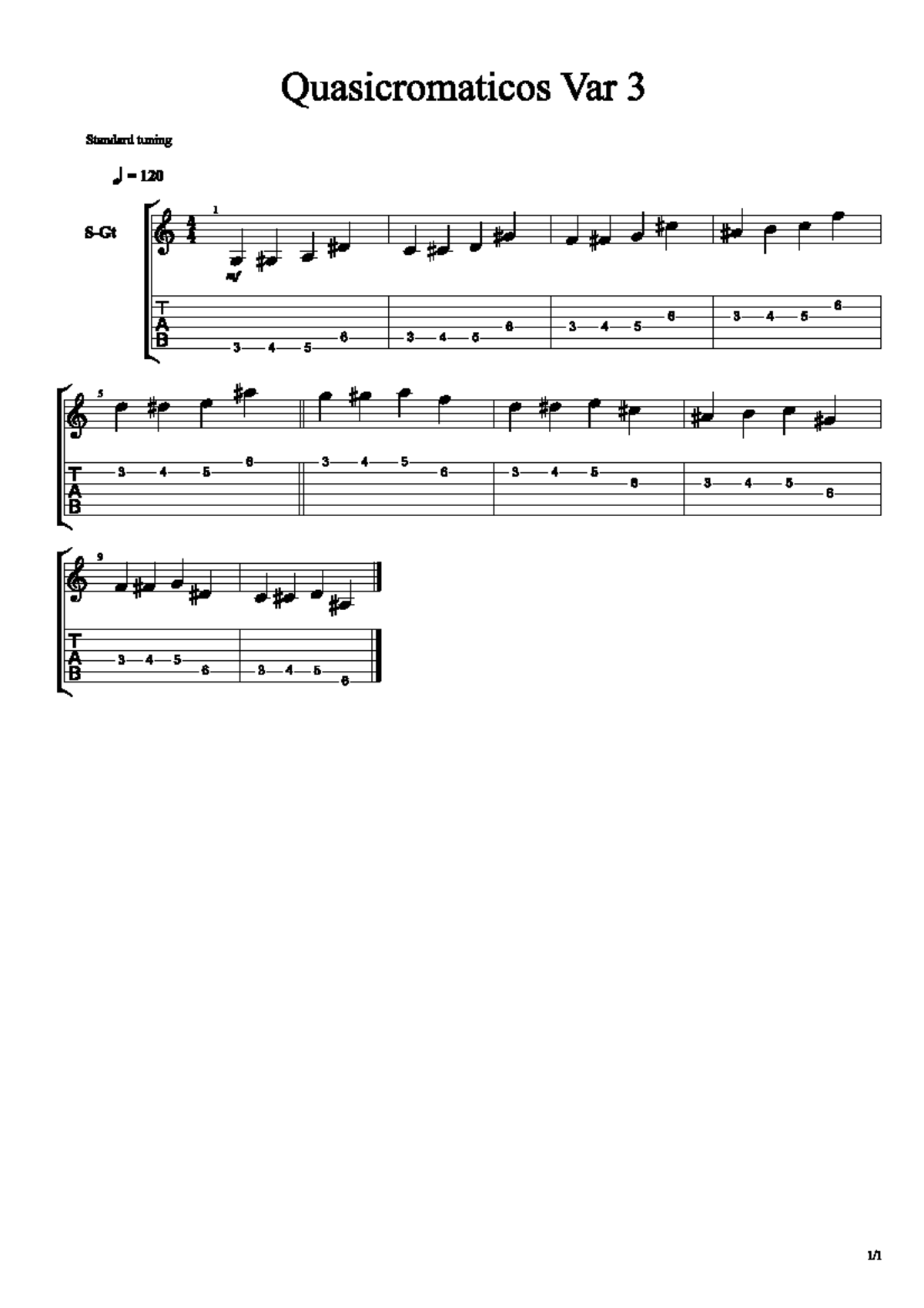 Quasicromaticos-Var-3 - Anatomia - Quasicromaticos Var 3 Standard tuning d 120 mf T 6 A 6 4 5 6 ...