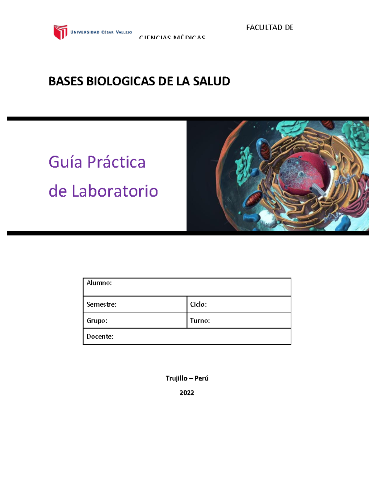 GUIA Práctica 10. Metabolismo celular - CIENCIAS M.. BASES BIOLOGICAS DE LA SALUD GuÌa Pr·ctica ...