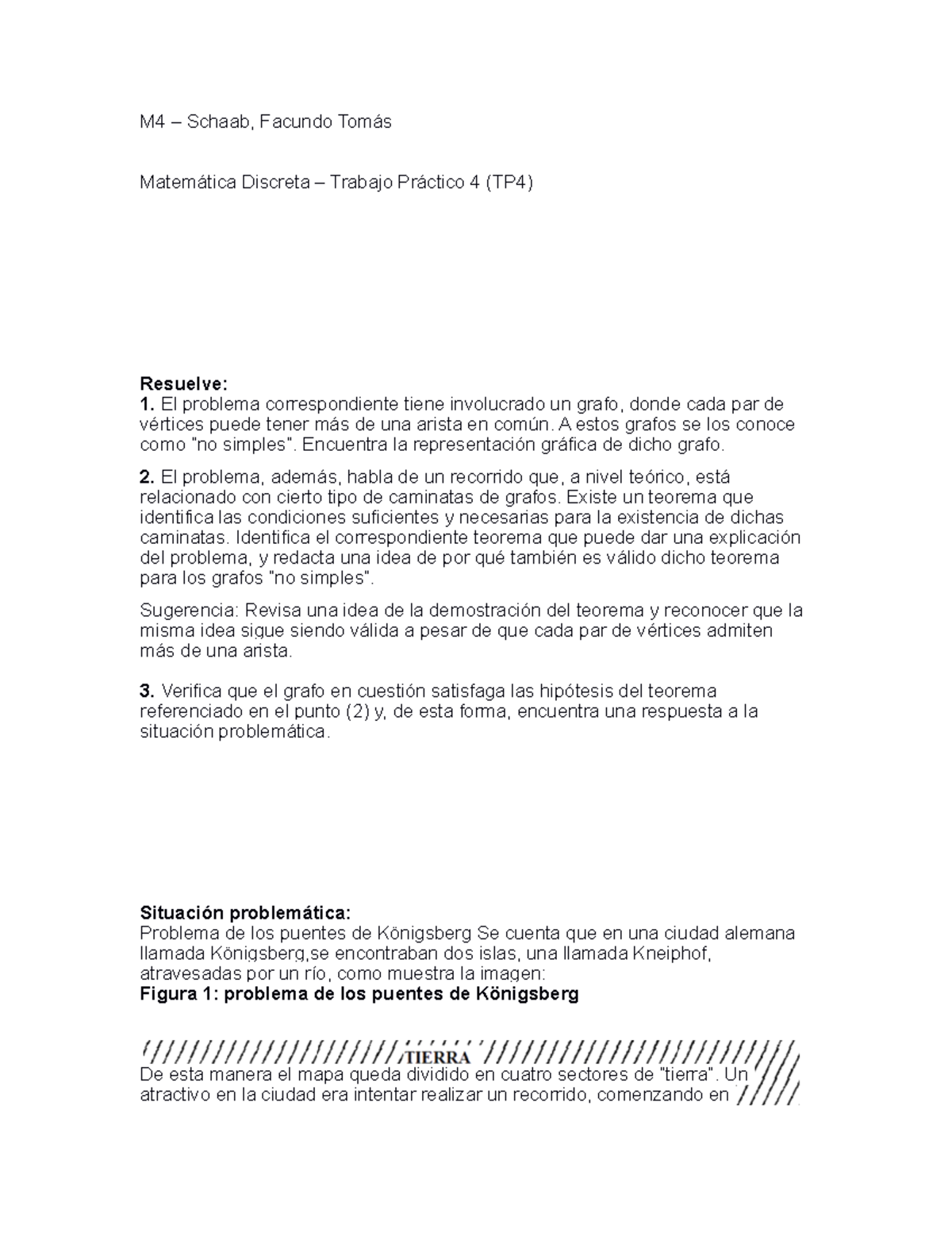 TP4 - Matemática Discreta - M4 – Schaab, Facundo Tomás Matemática Discreta – Trabajo Práctico 4 ...