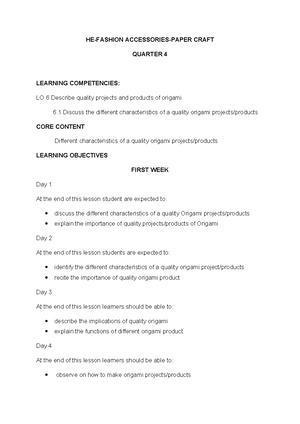 CHEd XI TTL2 (Module 2) - This lesson will help you understand the ...