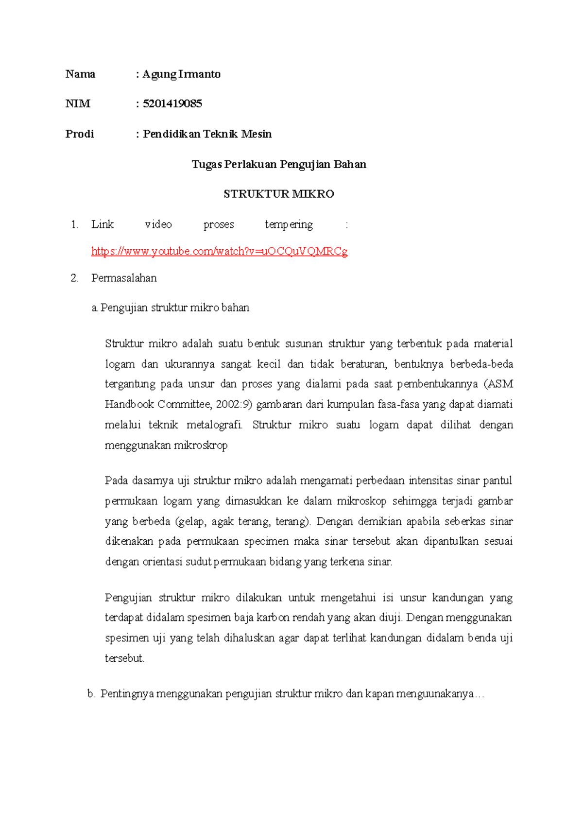 Nama - teori - Nama : Agung Irmanto NIM : 5201419085 Prodi : Pendidikan ...