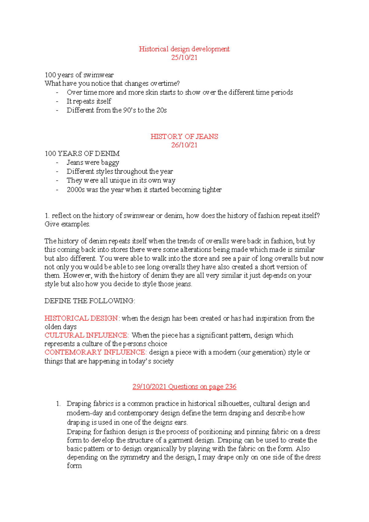 Textiles HSC Notes - Historical design development 25/10/ 100 years of ...