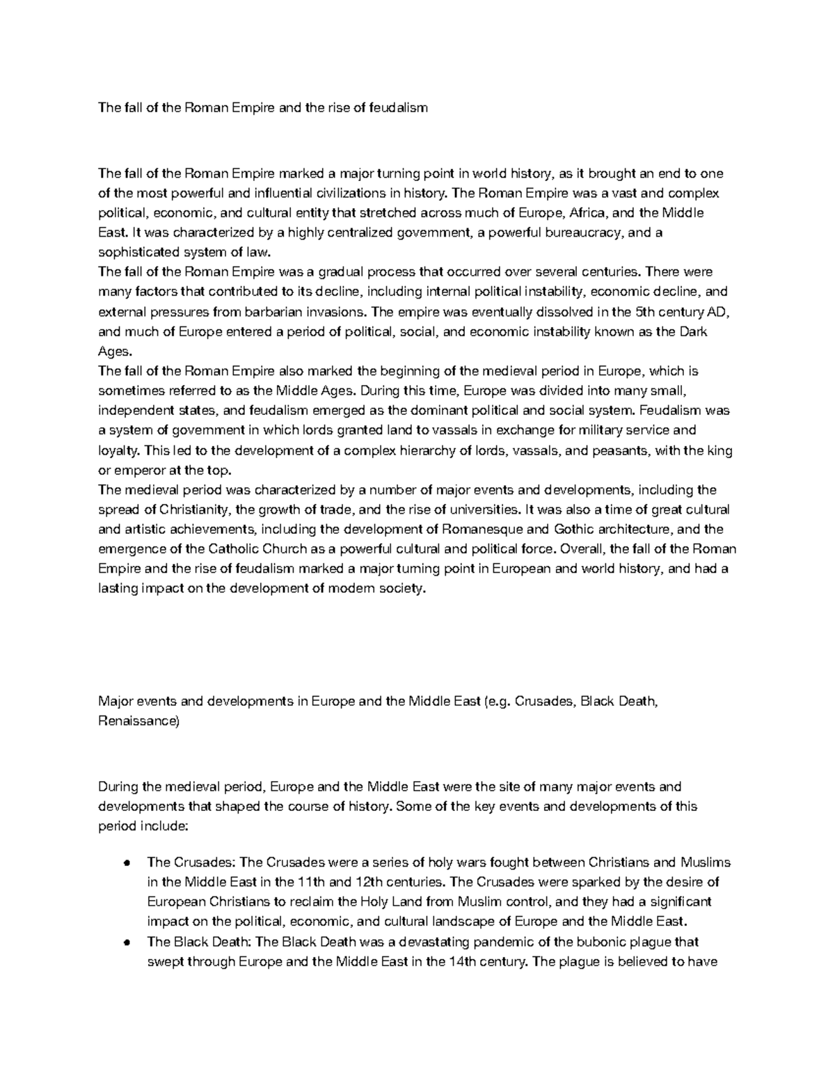 The fall of the Roman Empire and the rise of feudalism - The Roman ...