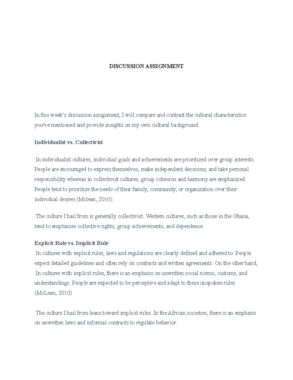 Bus comm discussion assign 7 - DISCUSSION ASSIGNMENT In this week’s ...