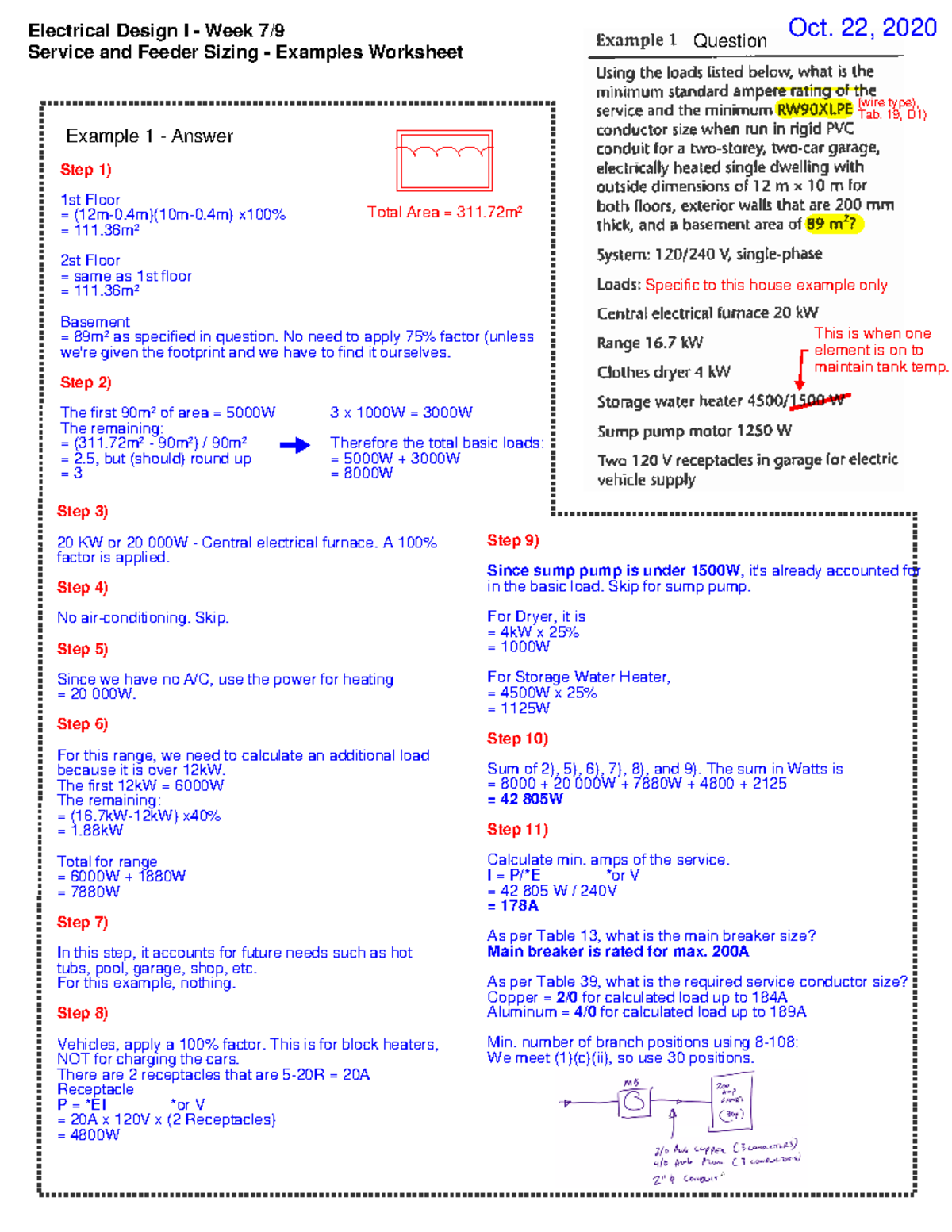 Elec. Design I - Examples of Calculating Service and Feeders ...