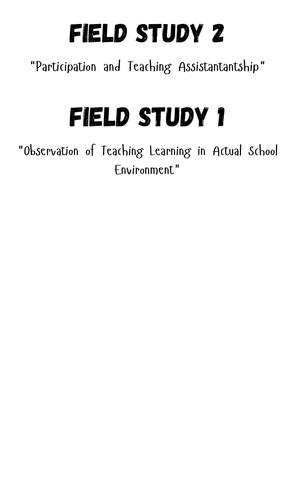 Field Study 2 20240827 115558 0000 - Bachelor of Secondary Education ...