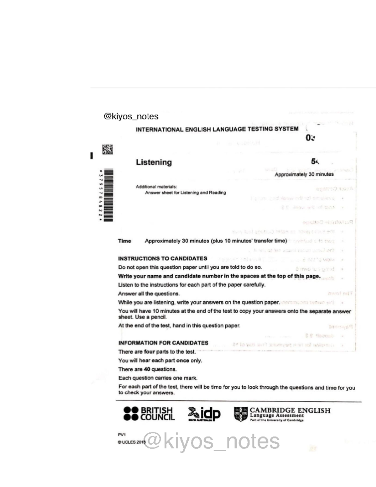 FULL TEST Listening - Practice - Teaching integrated skills - Studocu