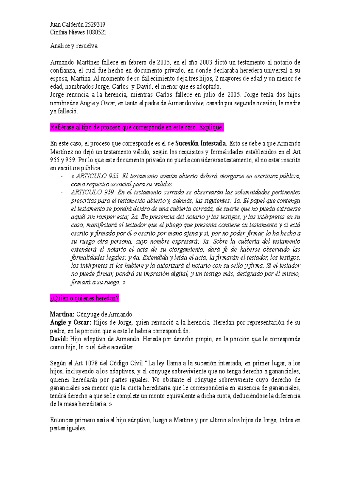 Caso 3 cn cj - notas - Juan Calderón 2529319 Cinthia Nieves 1080521 ...