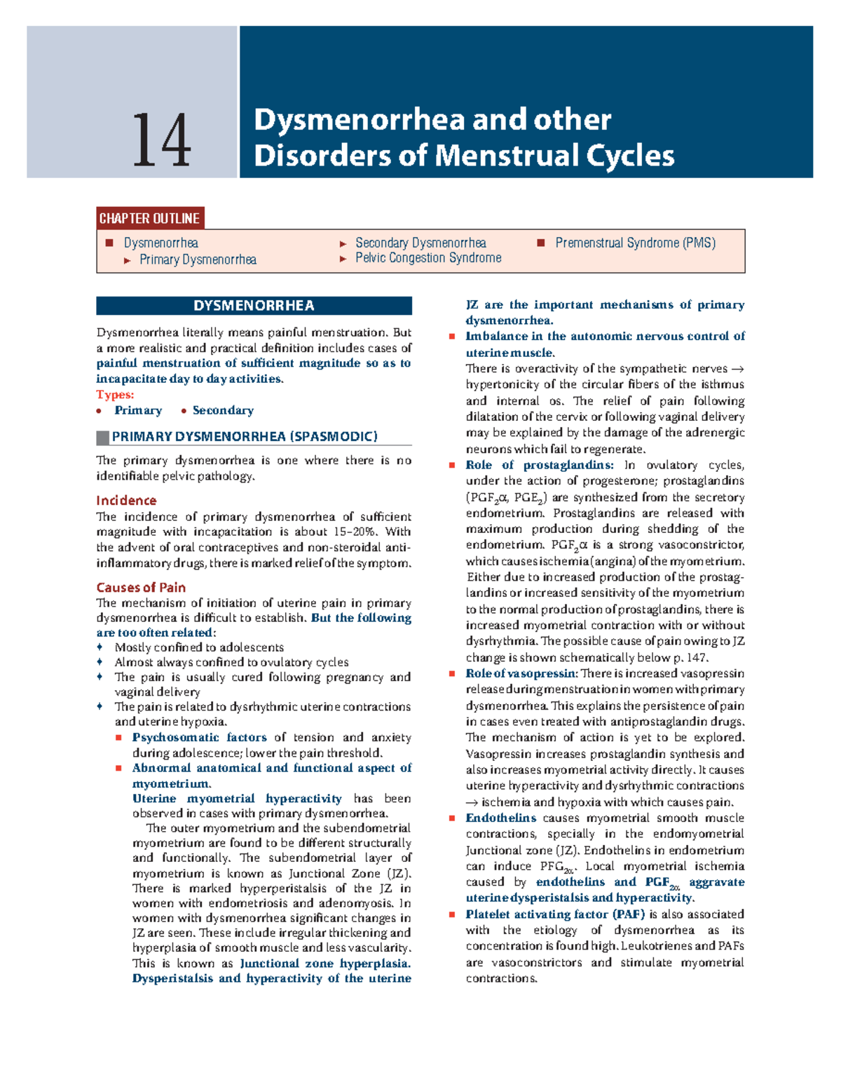 4. Dutta'ss Textbook of Gynecology - 7th-12Lecture Notes - DYSMENORRHEA ...