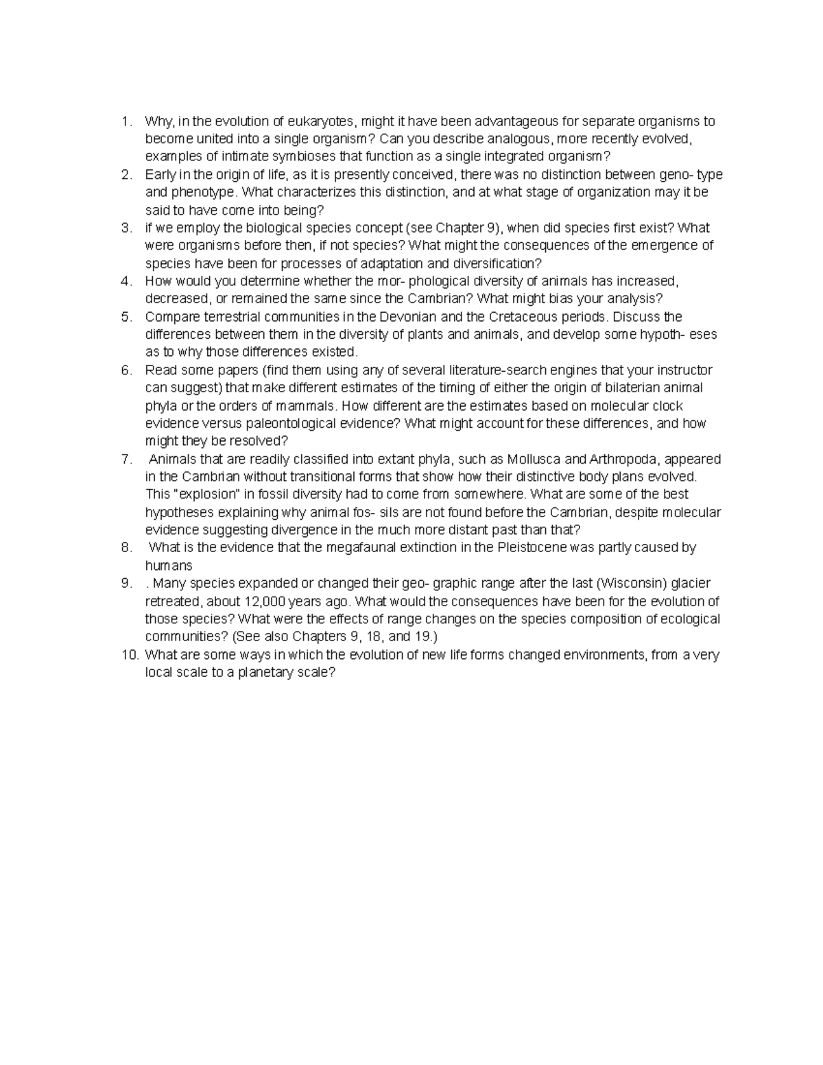 Esummary chapter 17 - Why, in the evolution of eukaryotes, might it ...