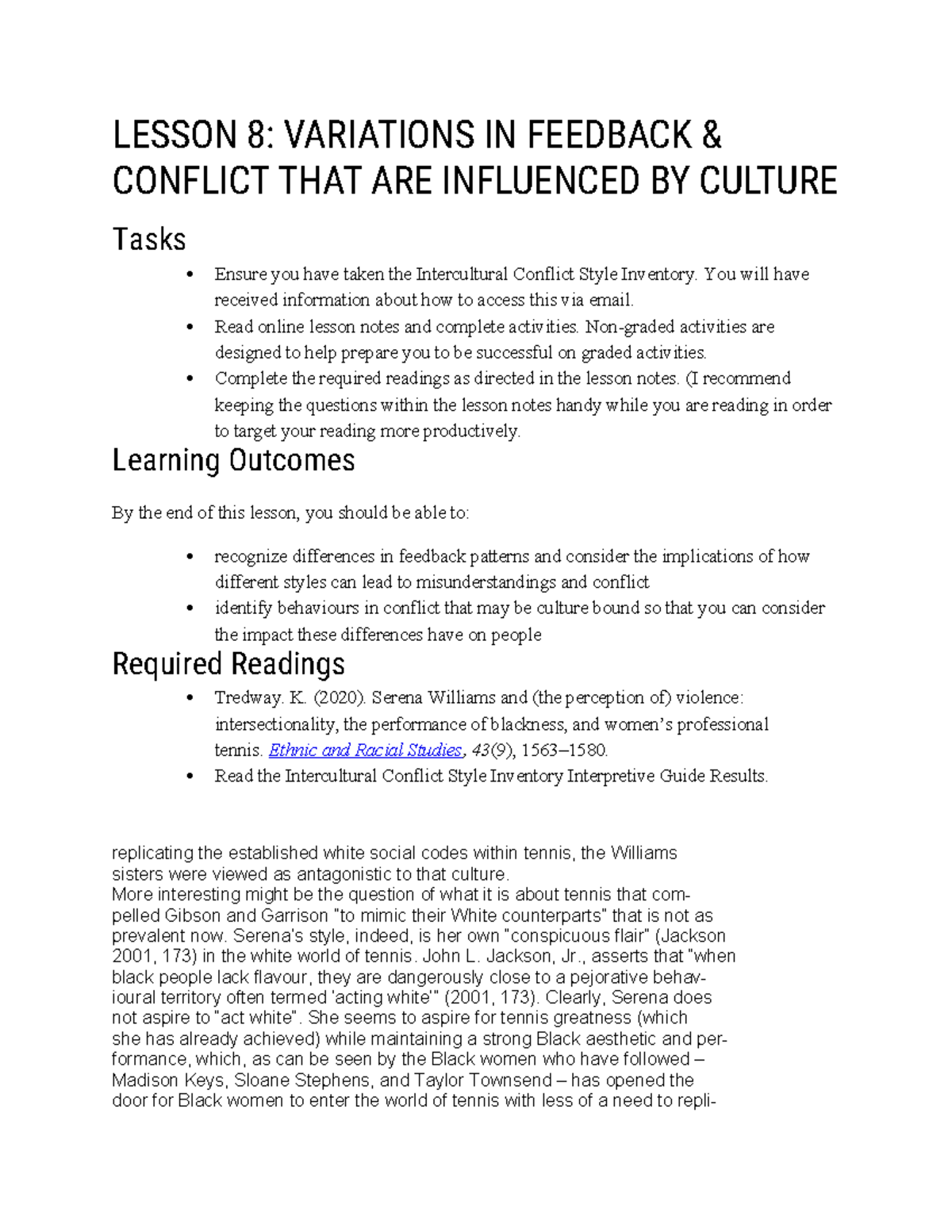 Lesson 8 PD 201 - class note - LESSON 8: VARIATIONS IN FEEDBACK ...