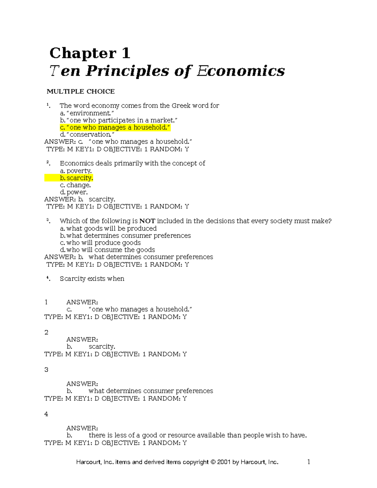 Chap01 - Summary Introduction to Micro Economics - Chapter 1 Ten ...