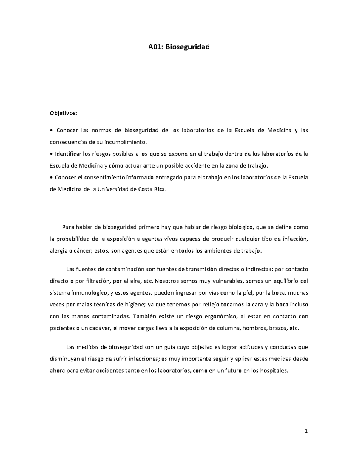 Bioseguridad para el laboratorio de anatomía - Warning: TT: undefined function: 32 Warning: TT ...