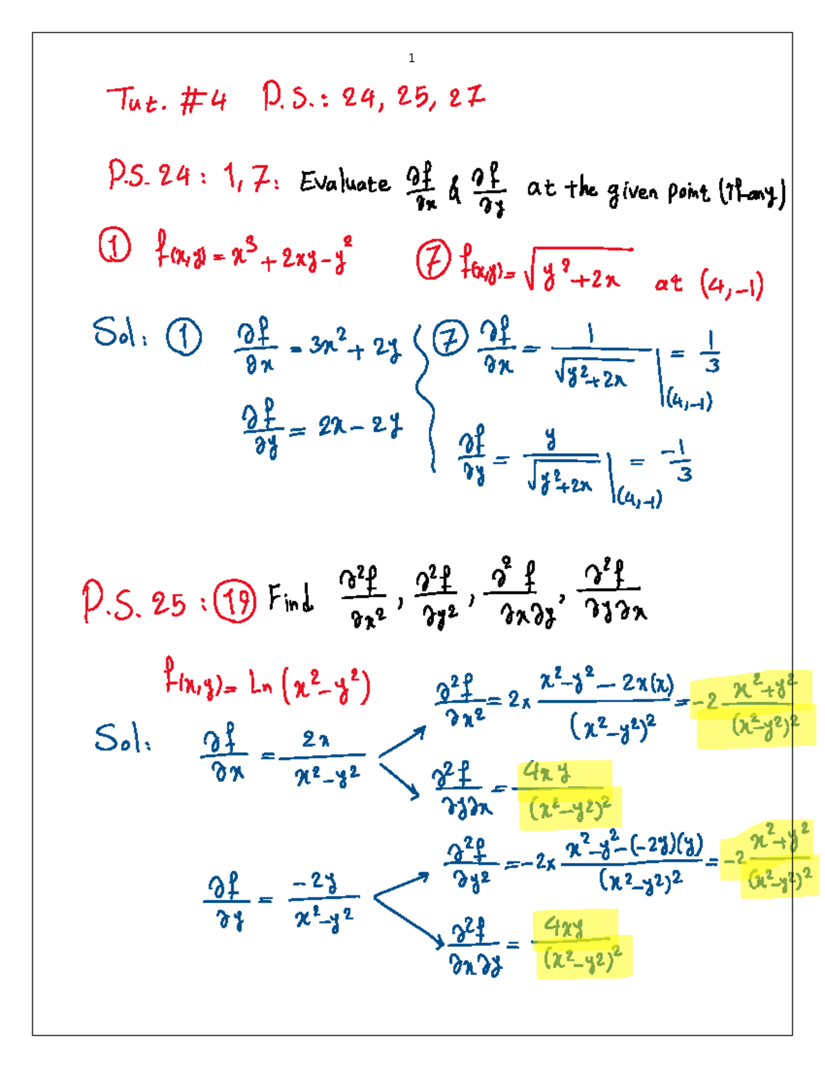 Tut. 4 - MATH2004 - Tutorial answers - Math 2004 - Studocu