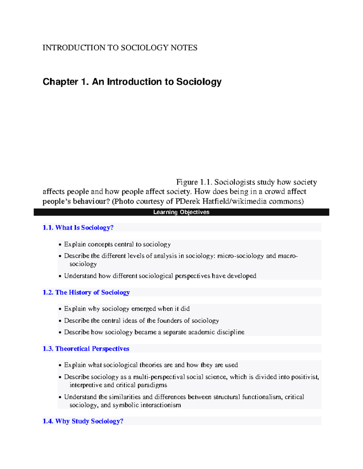 Introduction TO Sociology Notes - INTRODUCTION TO SOCIOLOGY NOTES ...
