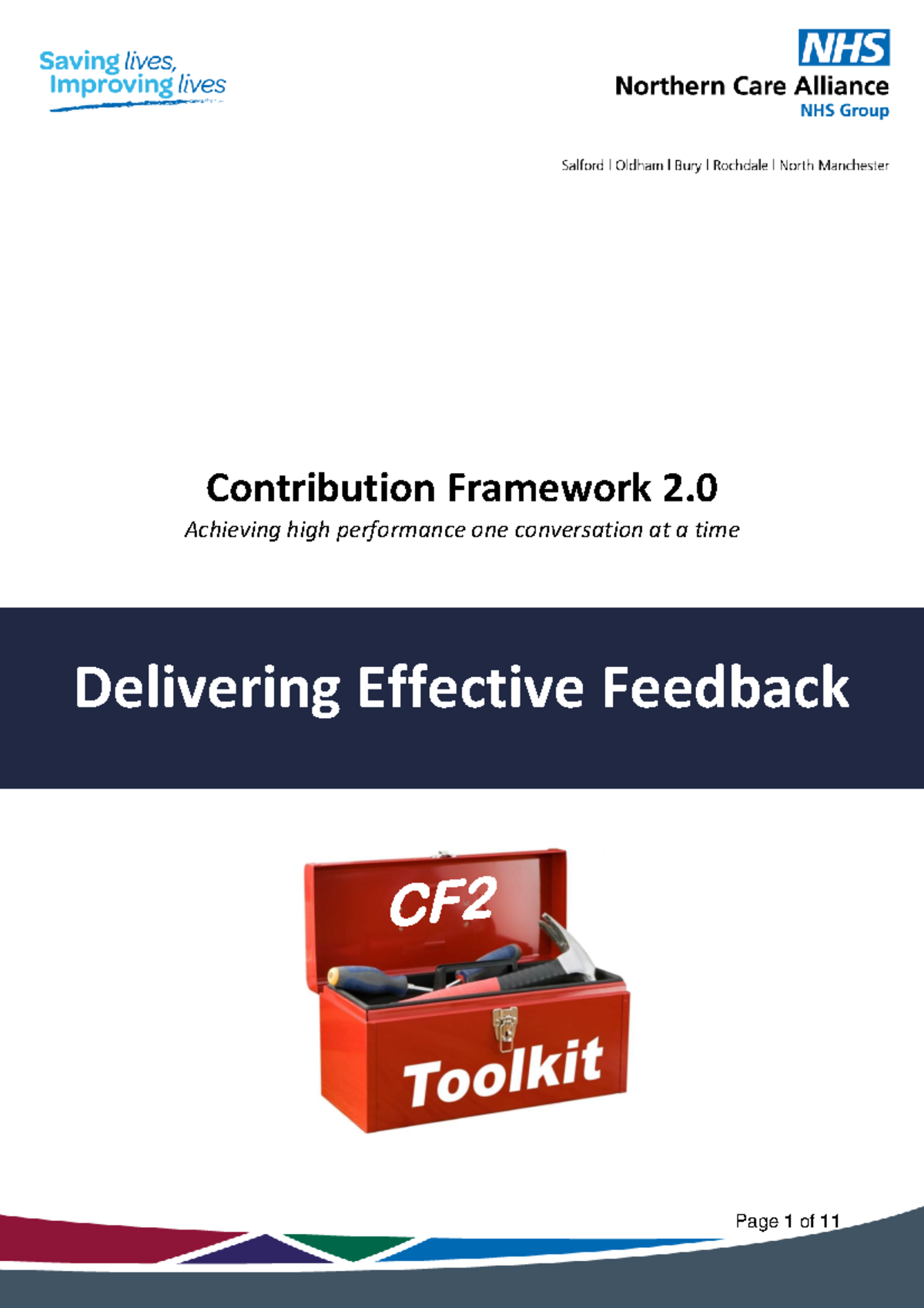 CF2 Effective Feedback Toolkit - Contribution Framework 2. Achieving ...