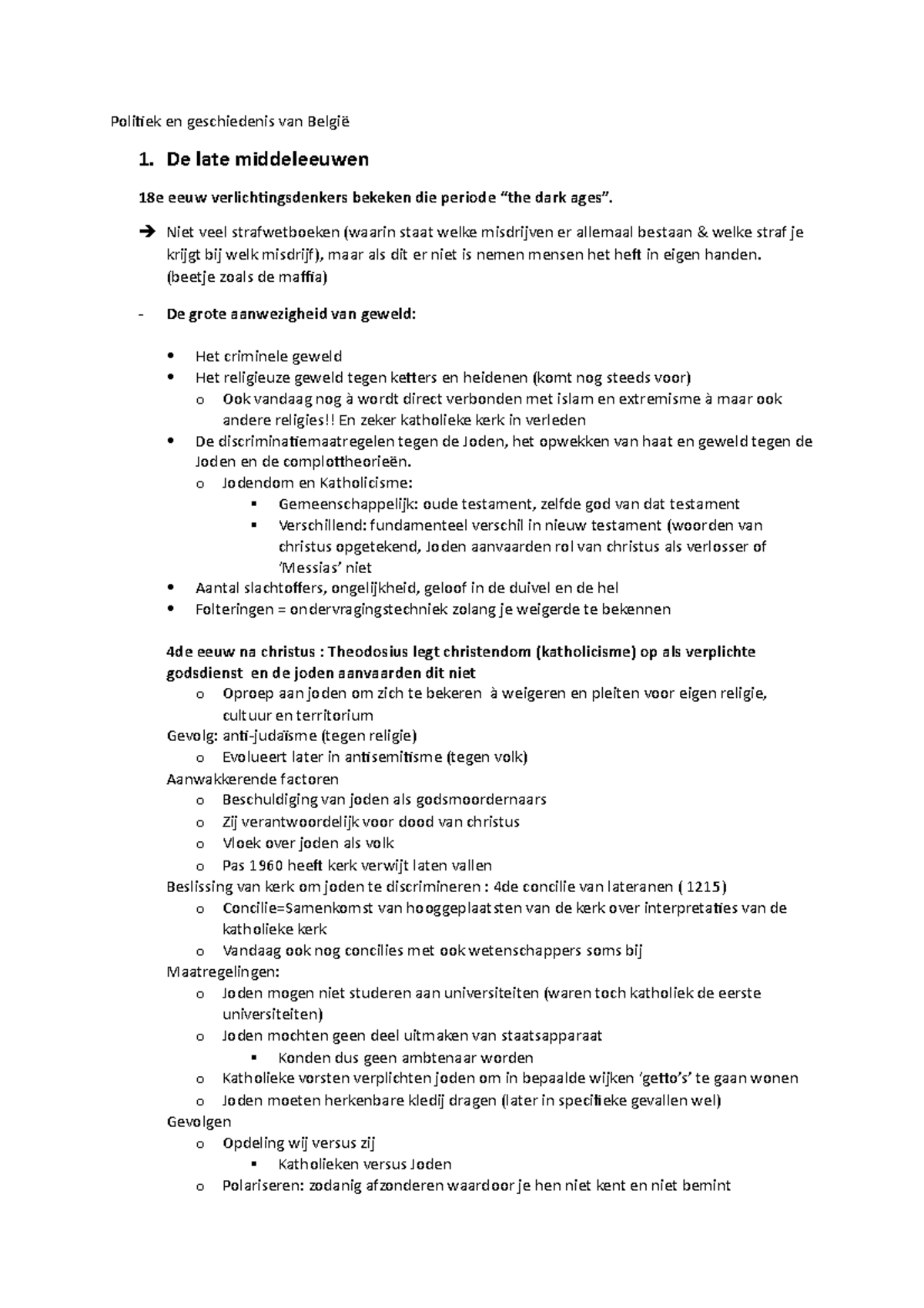 Les 1 de late middeleeuwen - Politiek en geschiedenis van België 1. De ...