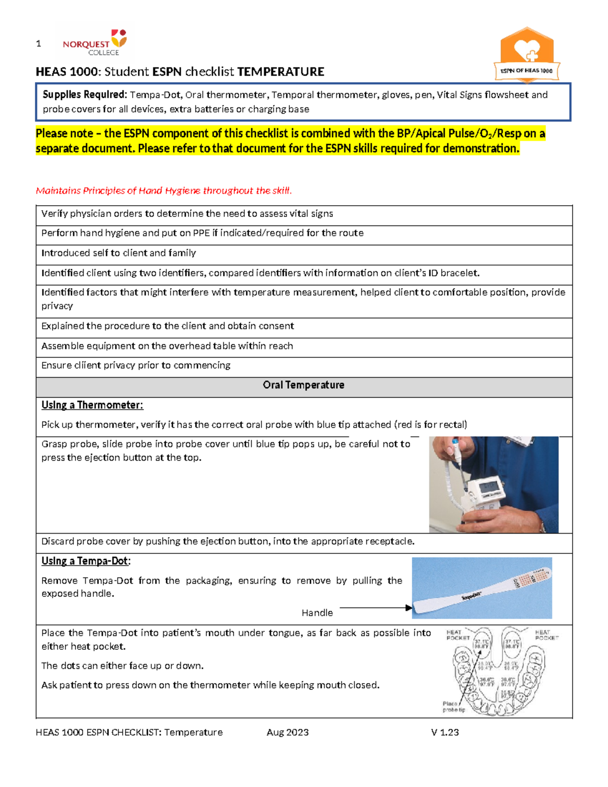Student HEAS 1000 Temperature ESPN V1 - 1 HEAS 1000: Student ESPN ...