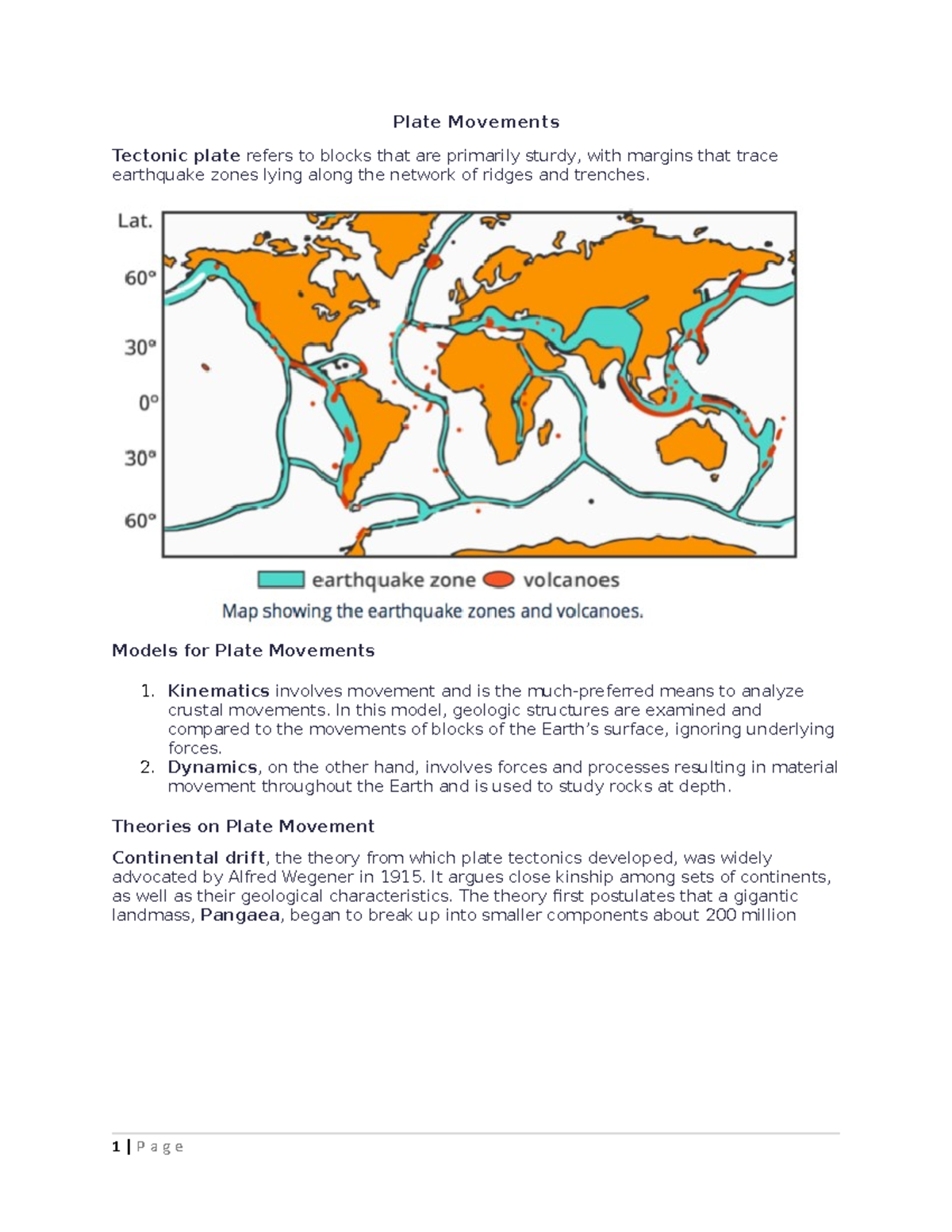 Plate Movements - Plate Movements Tectonic plate refers to blocks that ...