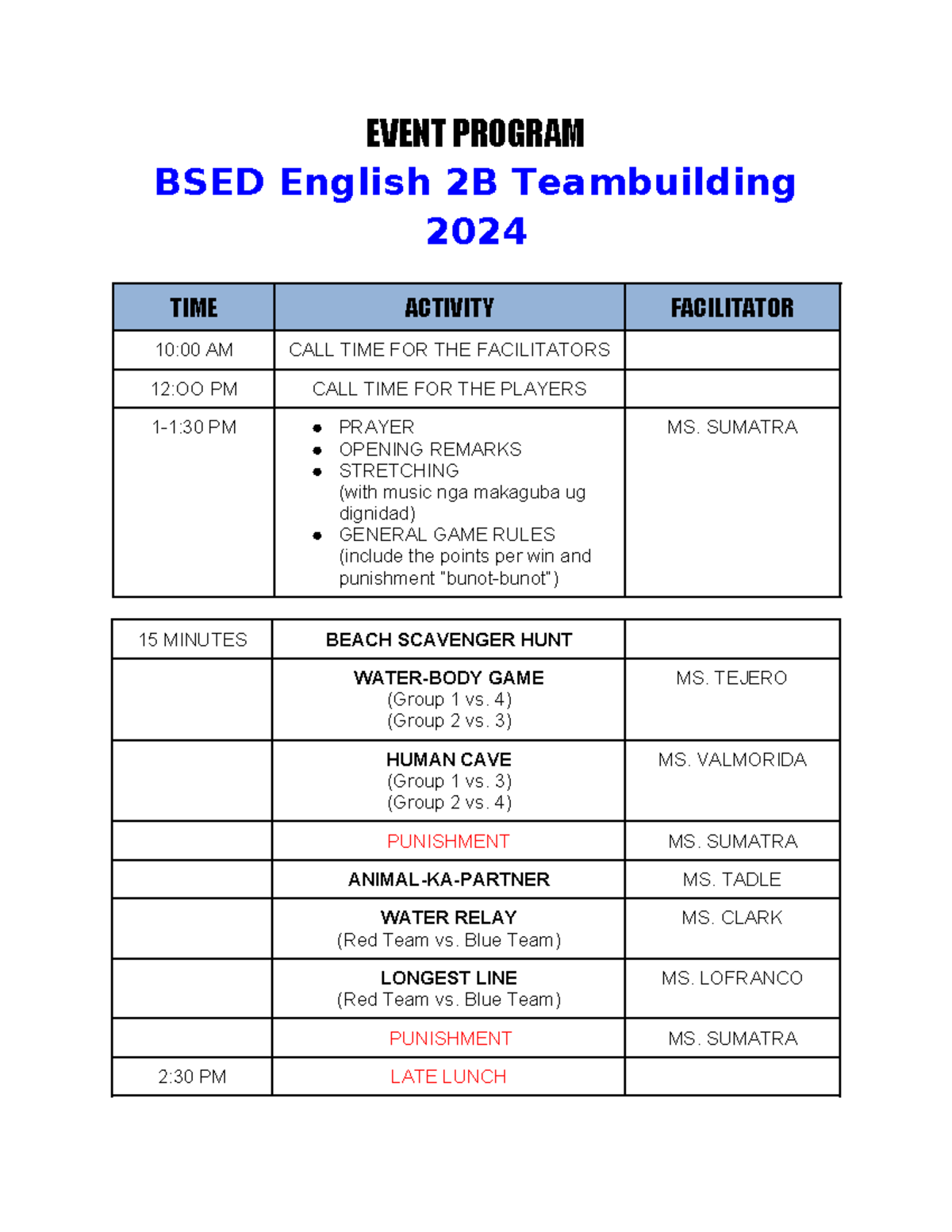 Final-Event-Program - Hdhdhdh - EVENT PROGRAM BSED English 2B ...