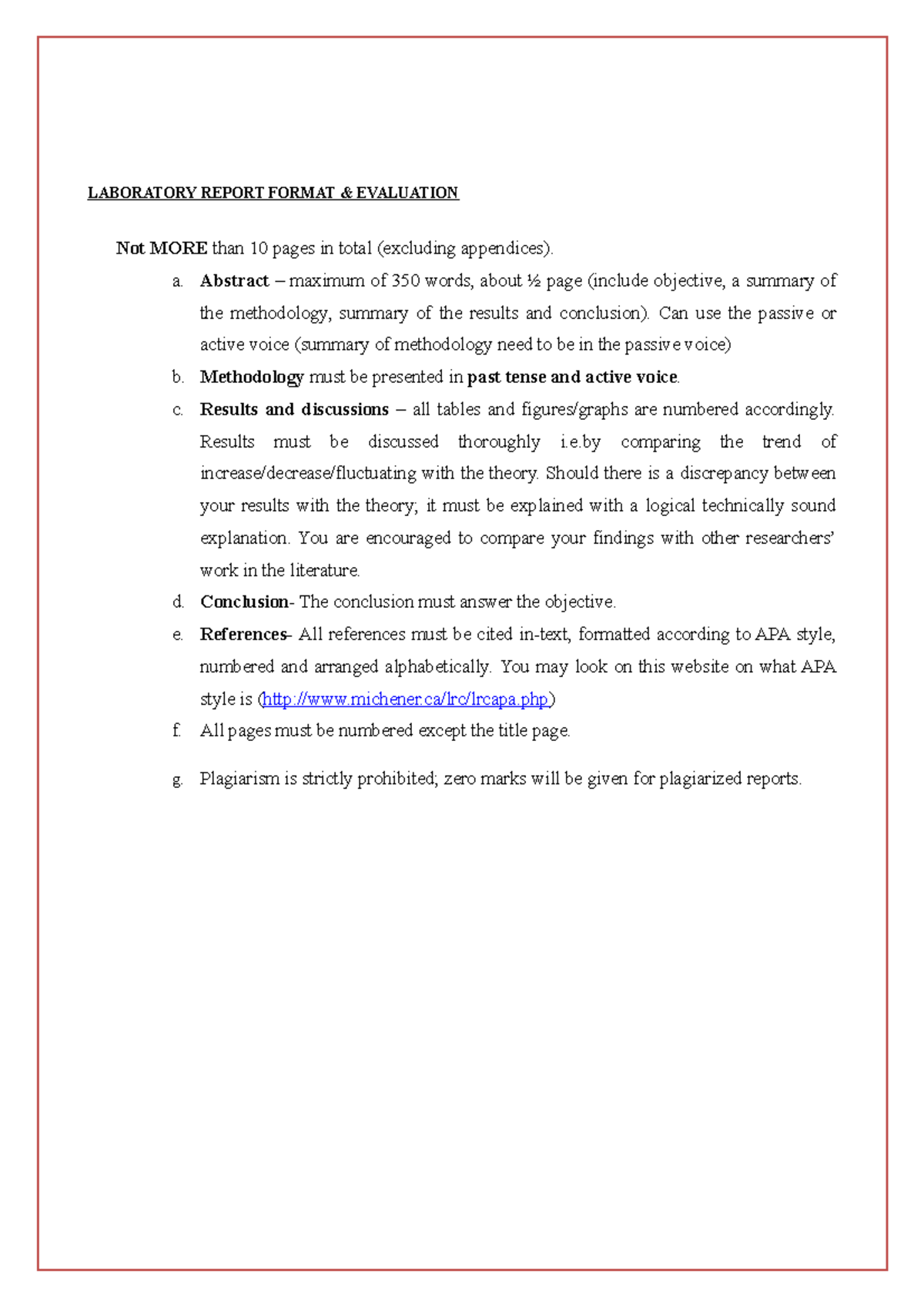 Lab Report Format and rubric BTK1253 Sem II 2021 - LABORATORY REPORT ...