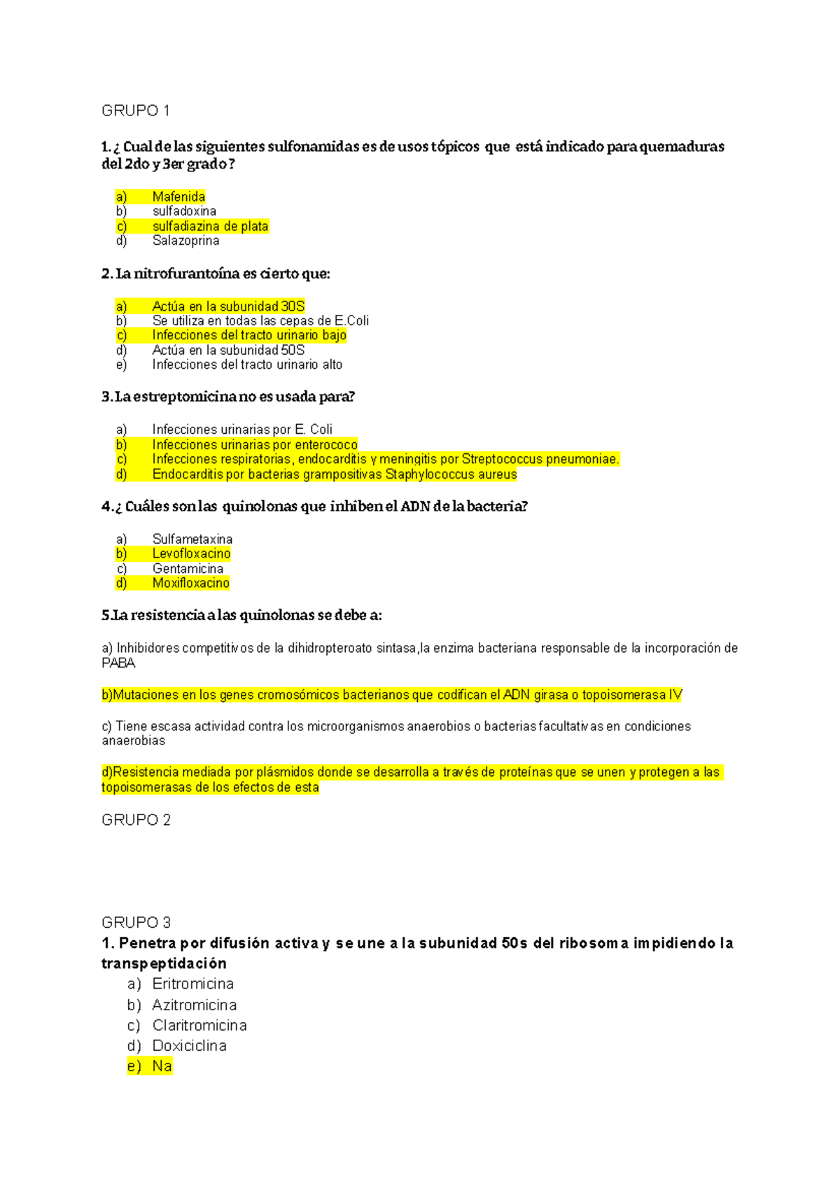 Balotario DE LAS Preguntas 3 Unidad - GRUPO 1 1. ¿ Cual de las ...
