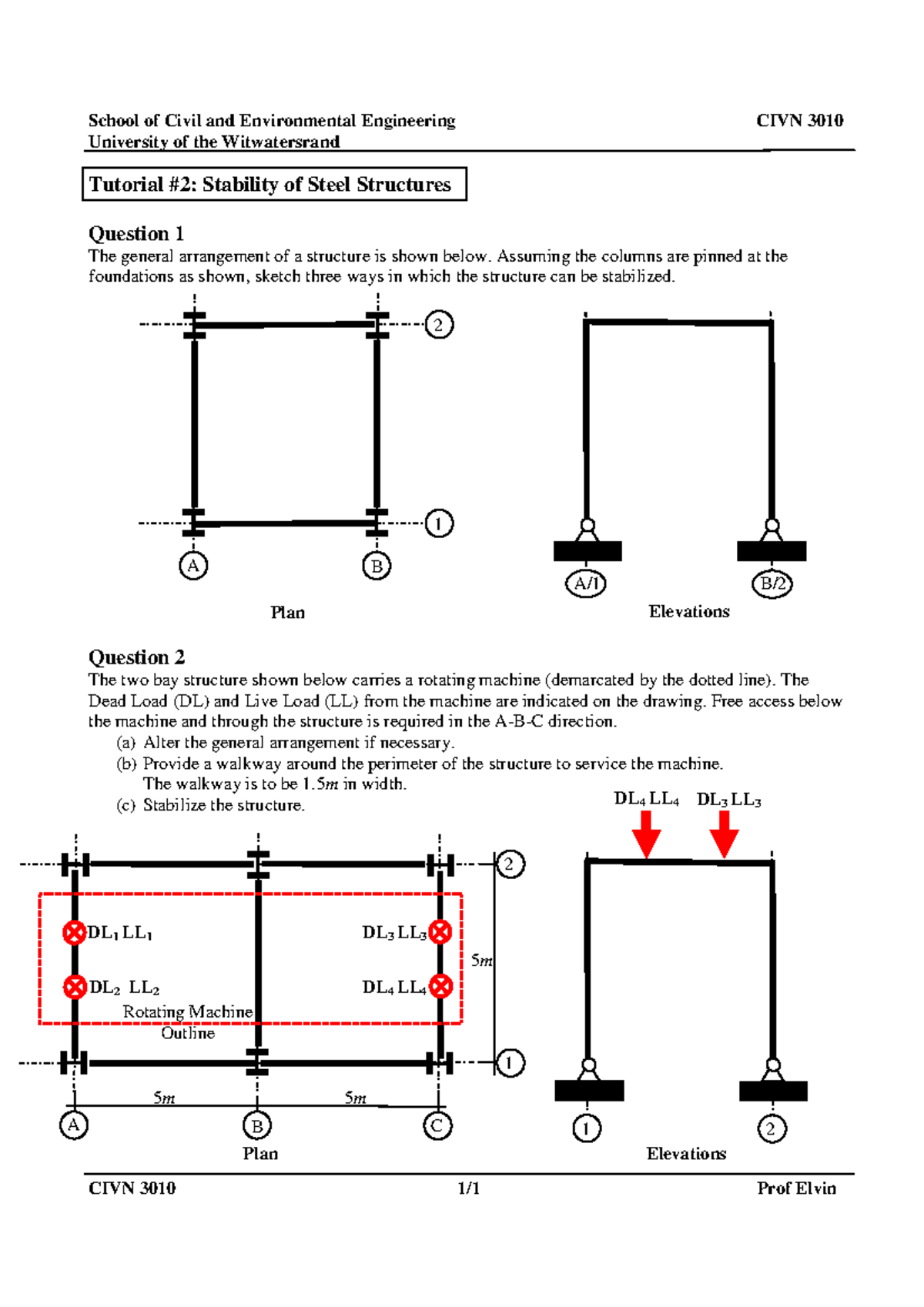 CIVN3010 Tutorial #2 - School of Civil and Environmental Engineering ...