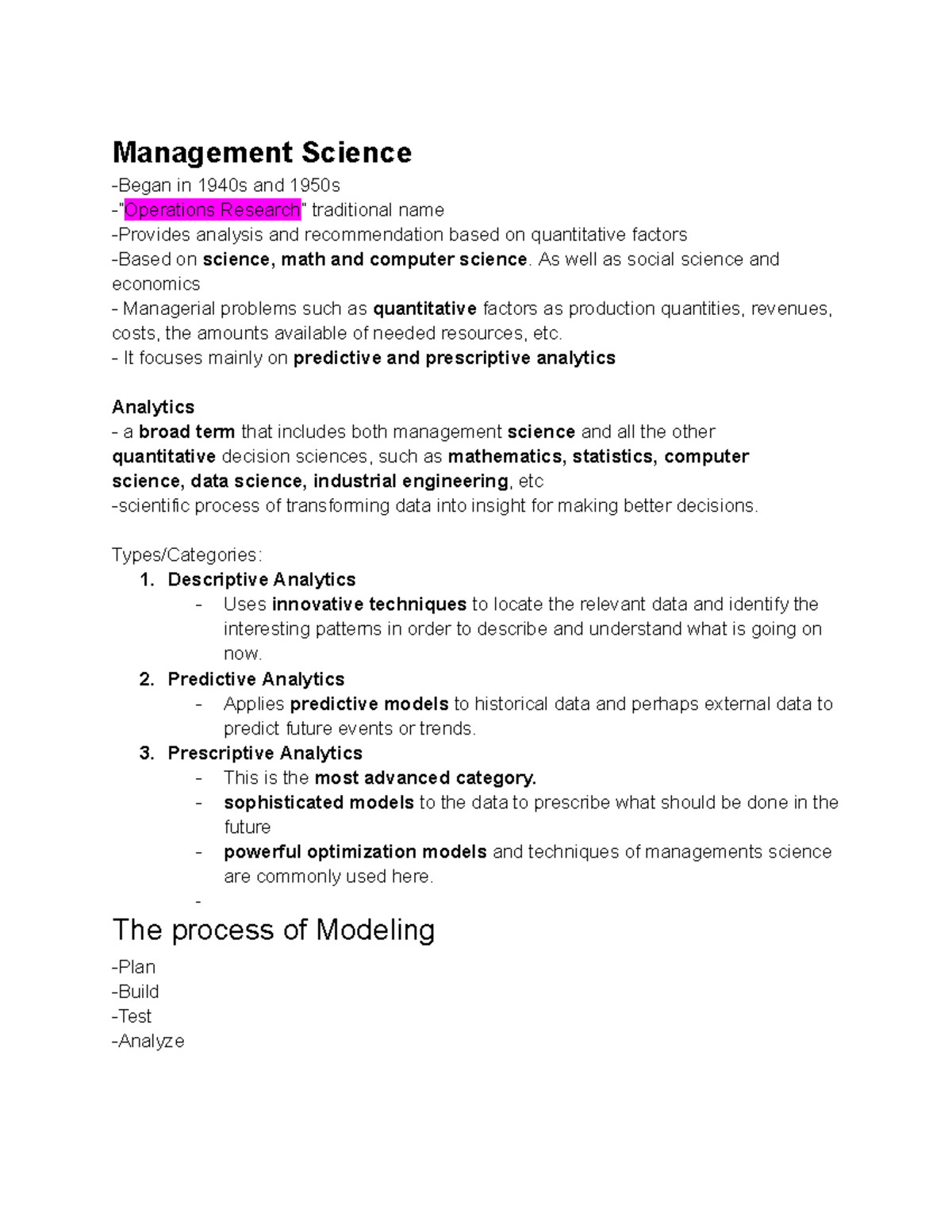 Mansci Short Reviewer - Management Science -Began in 1940s and 1950s ...